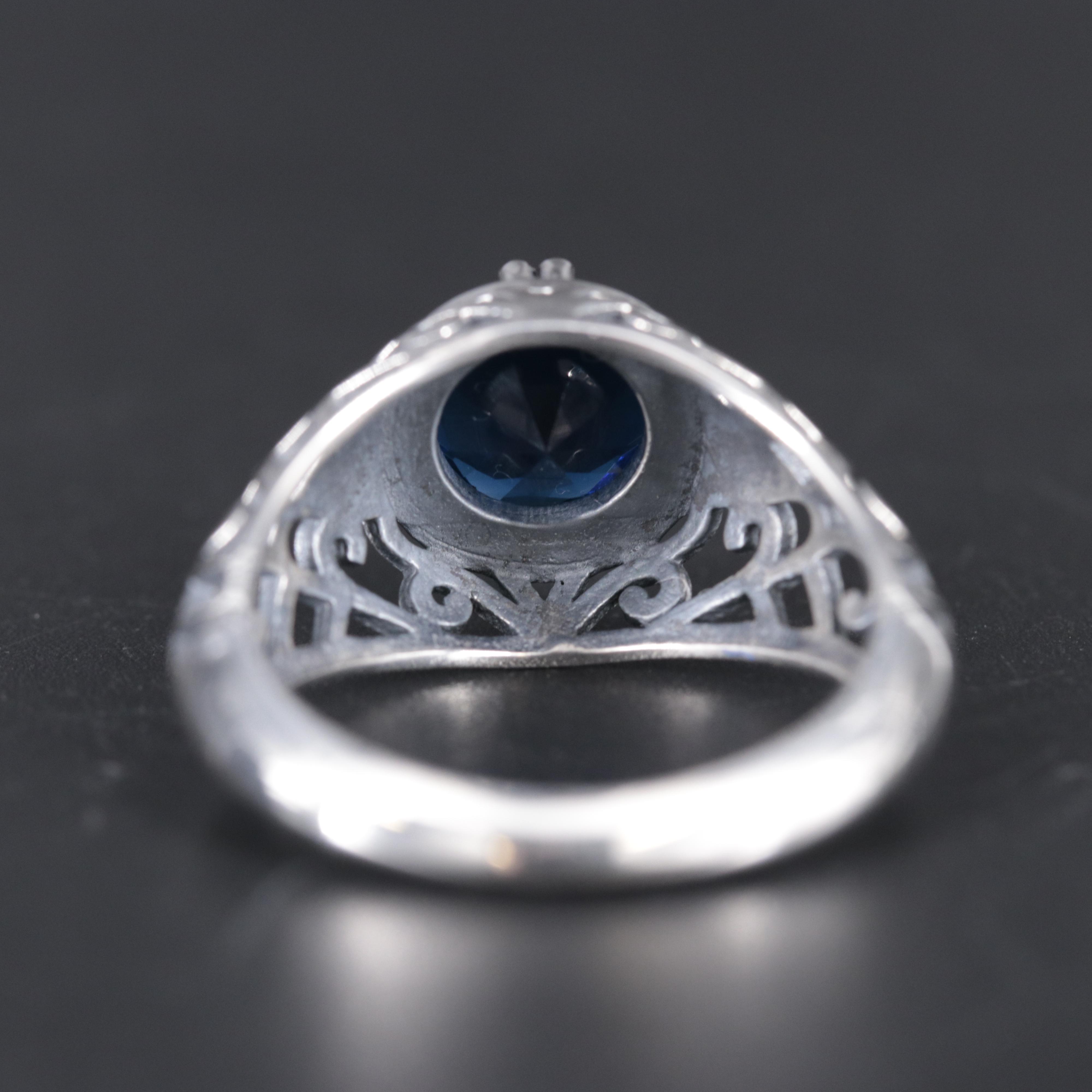 Sterling Silver Sapphire Ring | EBTH