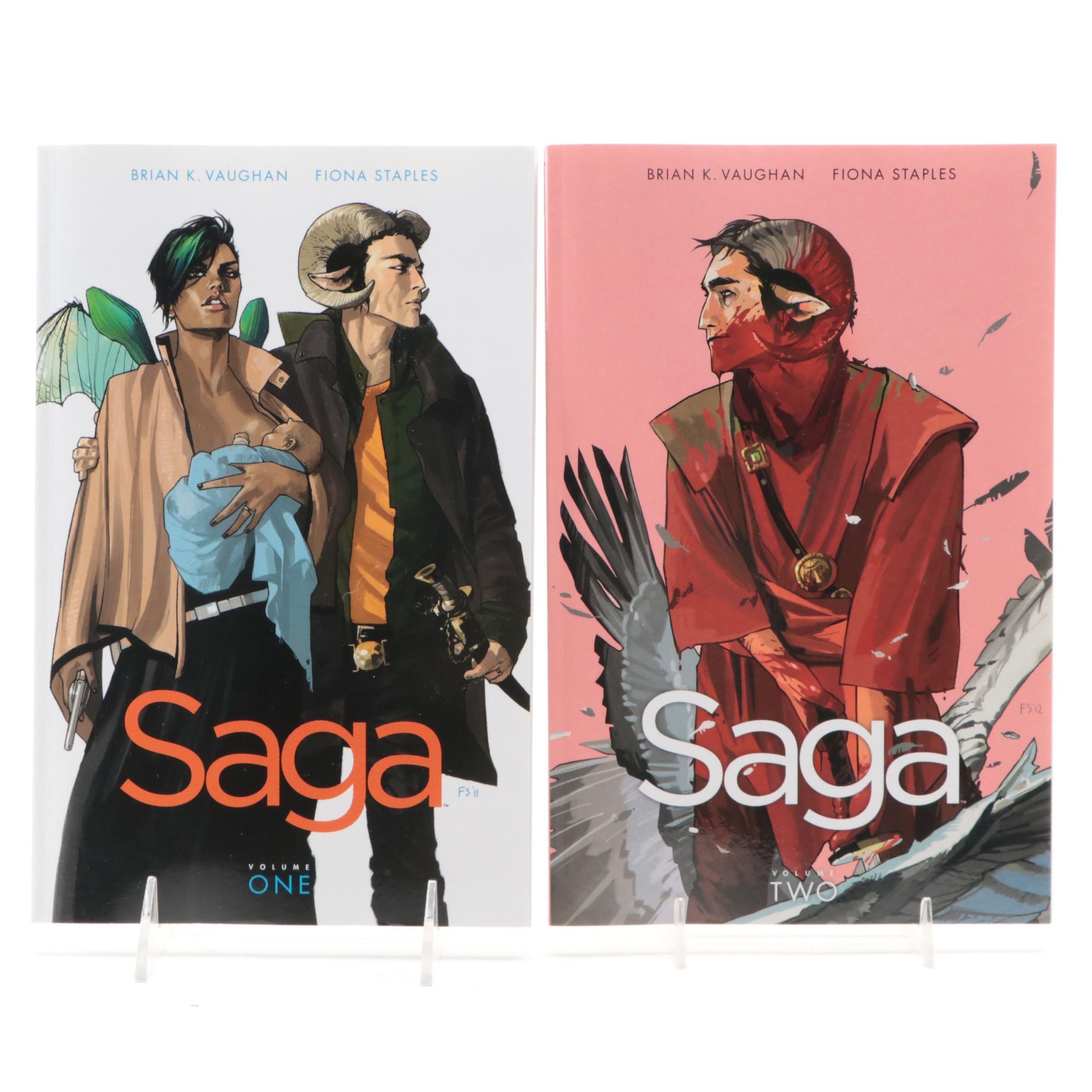 "Saga" Vol. 1 and 2 by Brian K. Vaughan and Fiona Staples, 2013 | EBTH