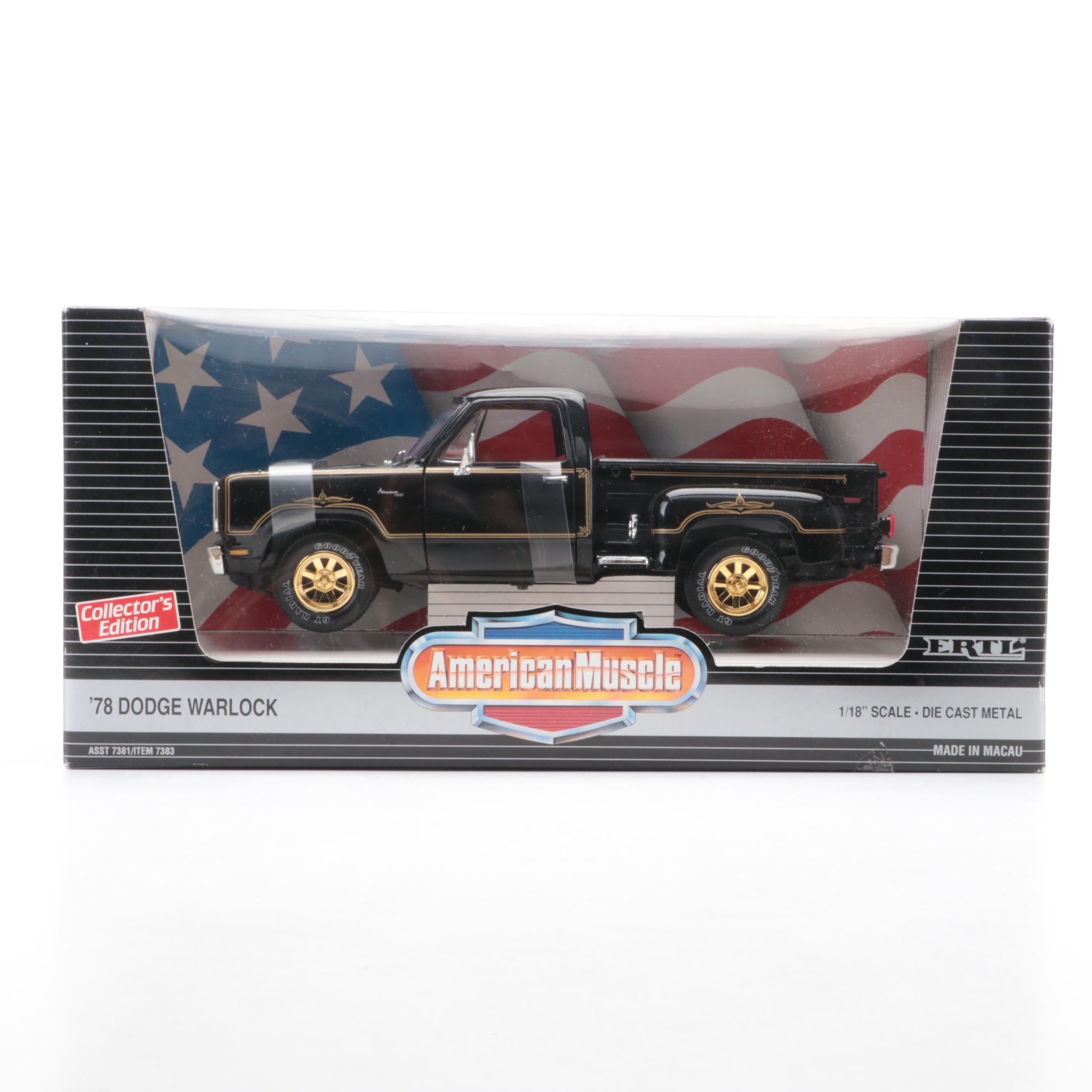 Ertl American Muscle Collector's Edition Warlock, Stingray Scale Model ...