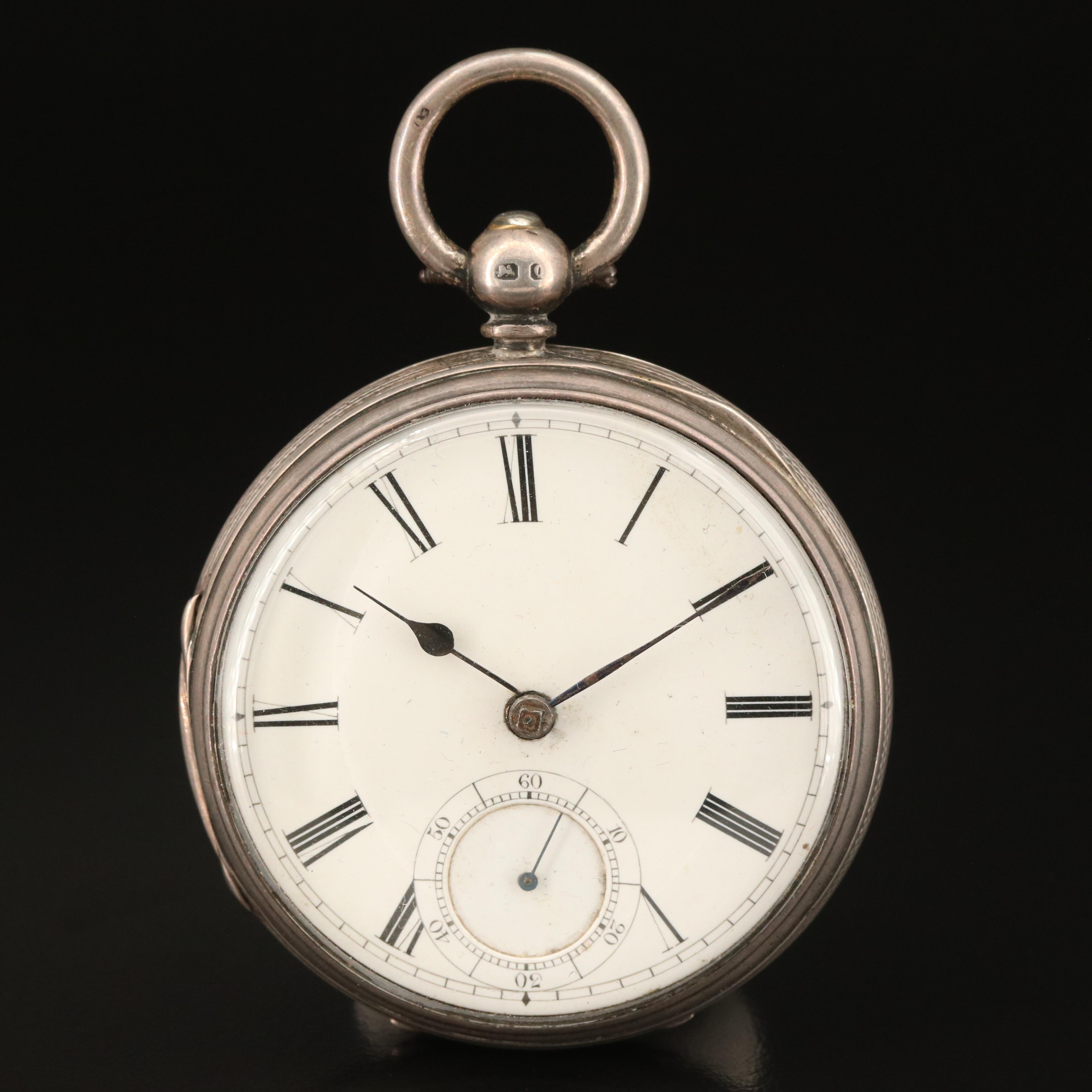 Antique Sterling Silver British Pocket Watch | EBTH