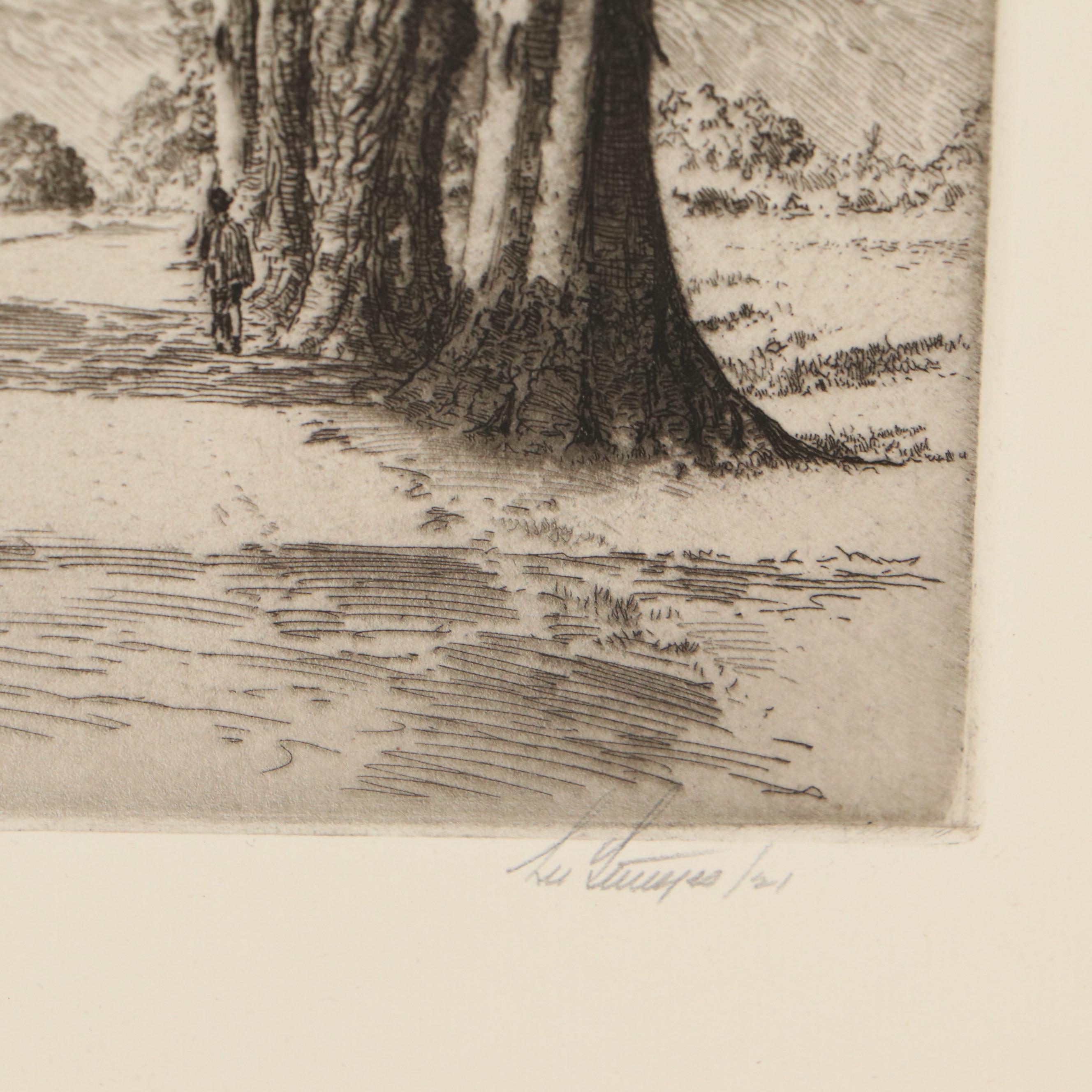 Lee Sturges Etchings Including "Springtime in the Bluegrass Country ...