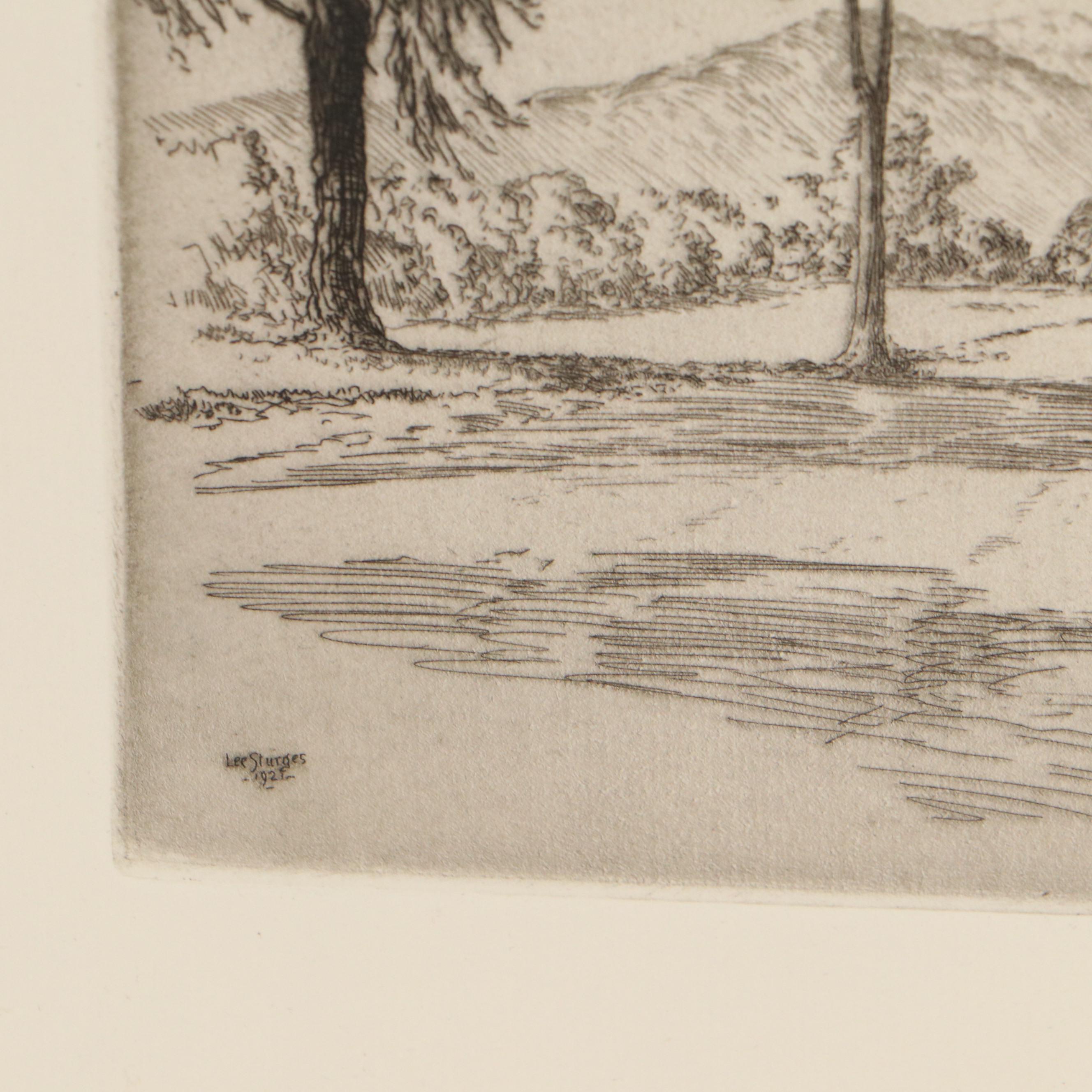 Lee Sturges Etchings Including "Springtime in the Bluegrass Country ...