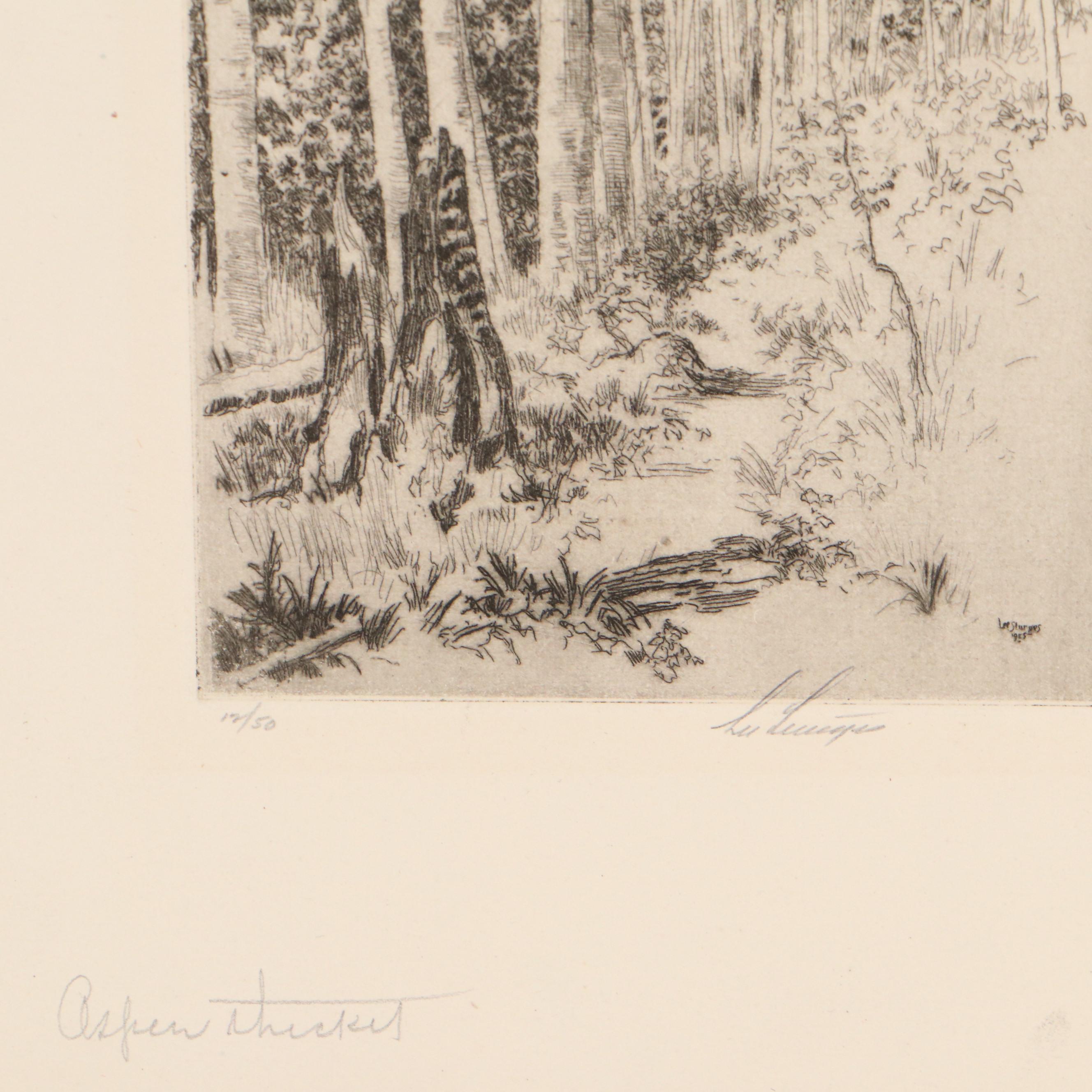 Lee Sturges Etchings Including "Springtime in the Bluegrass Country ...