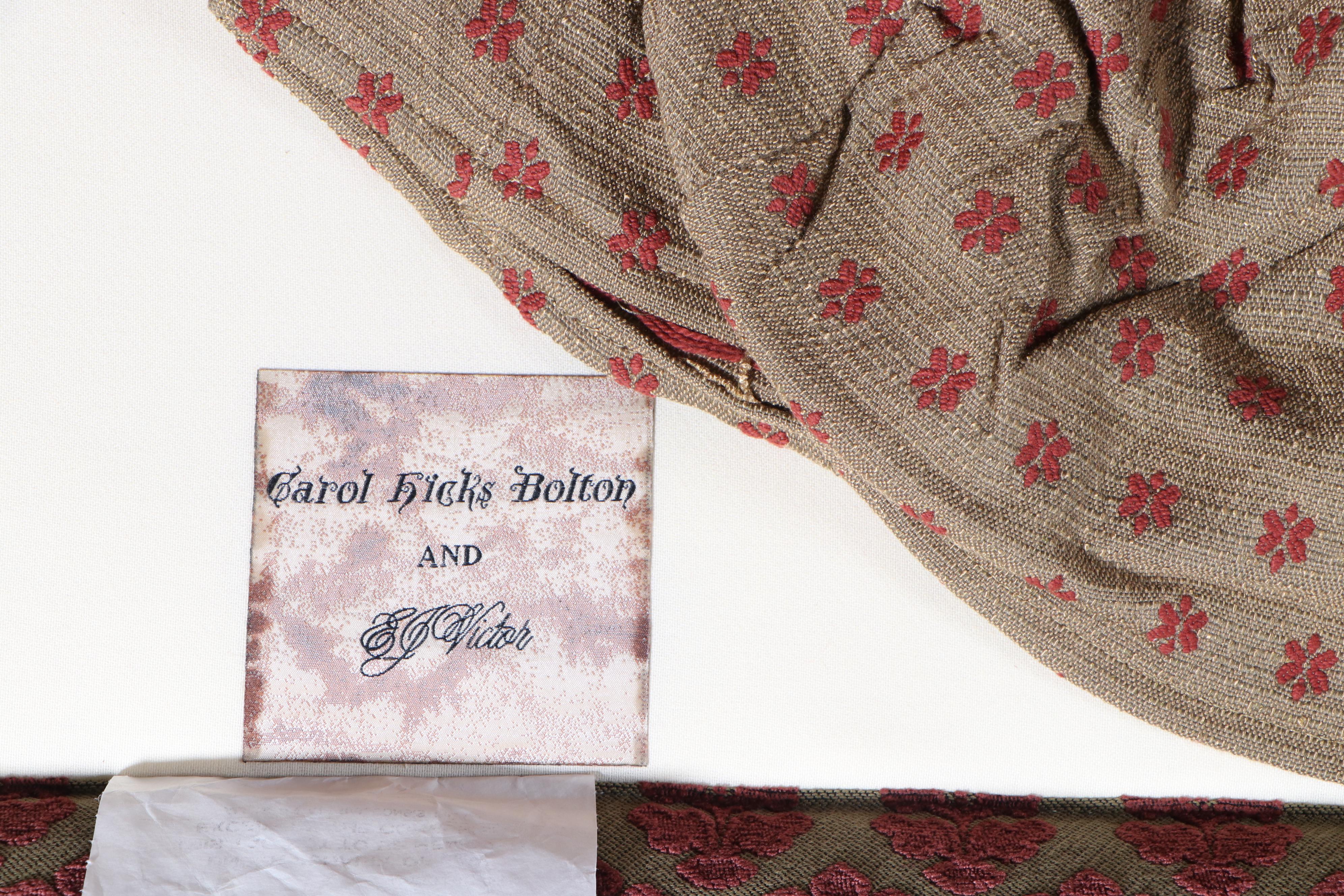 Carol Hicks Bolton & E.J. Victor Custom-Upholstered Wingback Loveseat ...