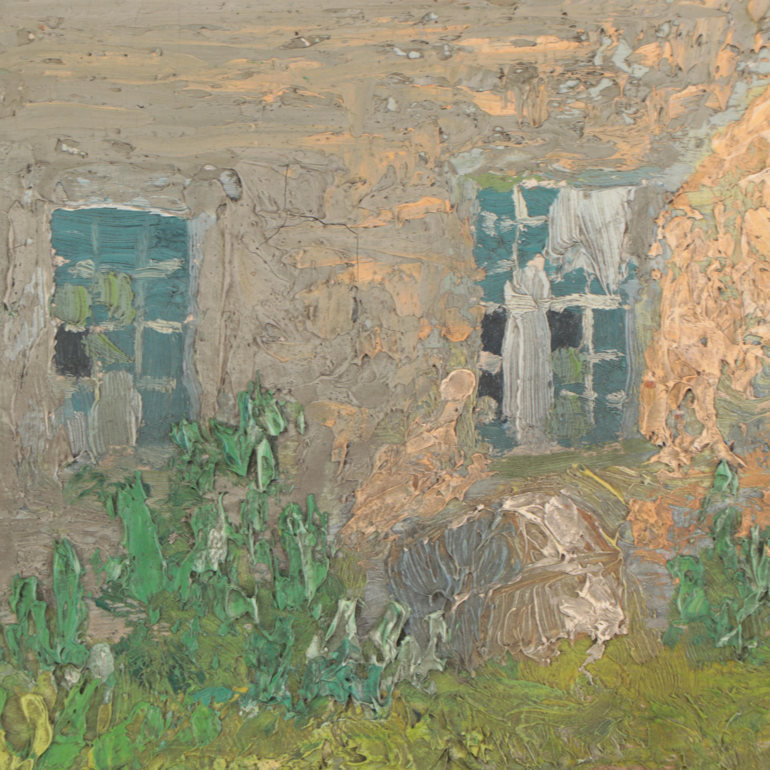 George Jensen Landscape Oil Painting of Dwelling | EBTH