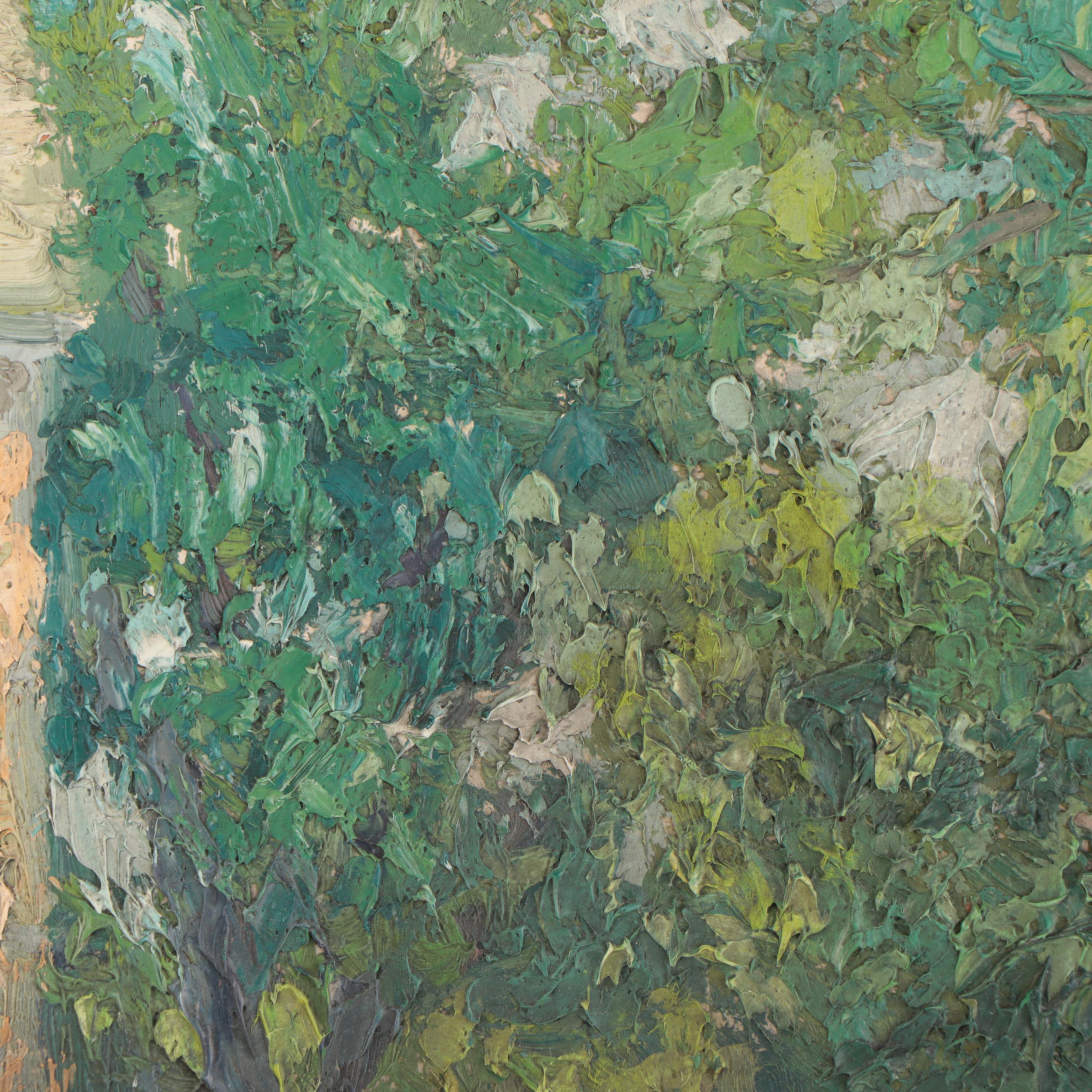 George Jensen Landscape Oil Painting of Dwelling | EBTH