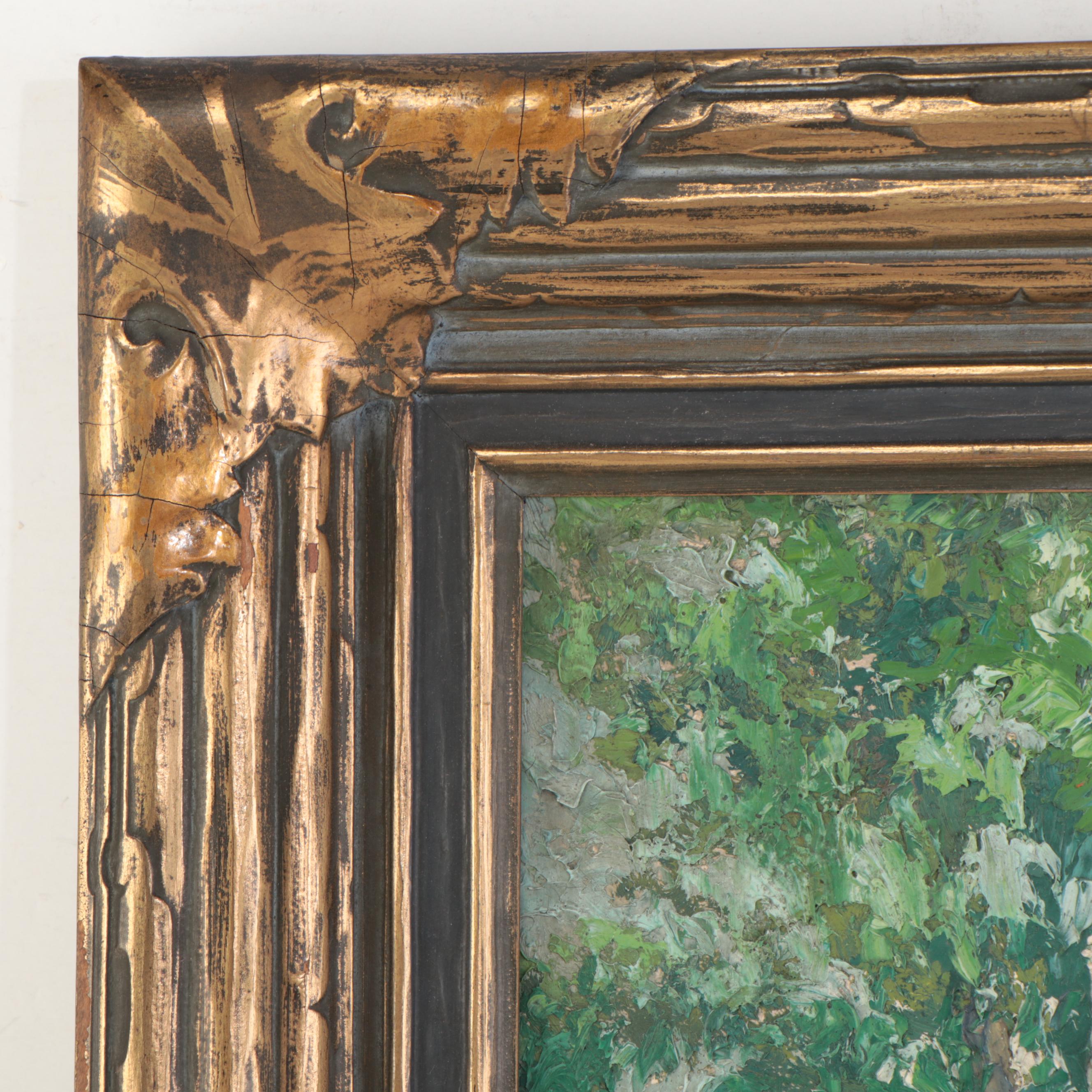 George Jensen Landscape Oil Painting of Dwelling | EBTH