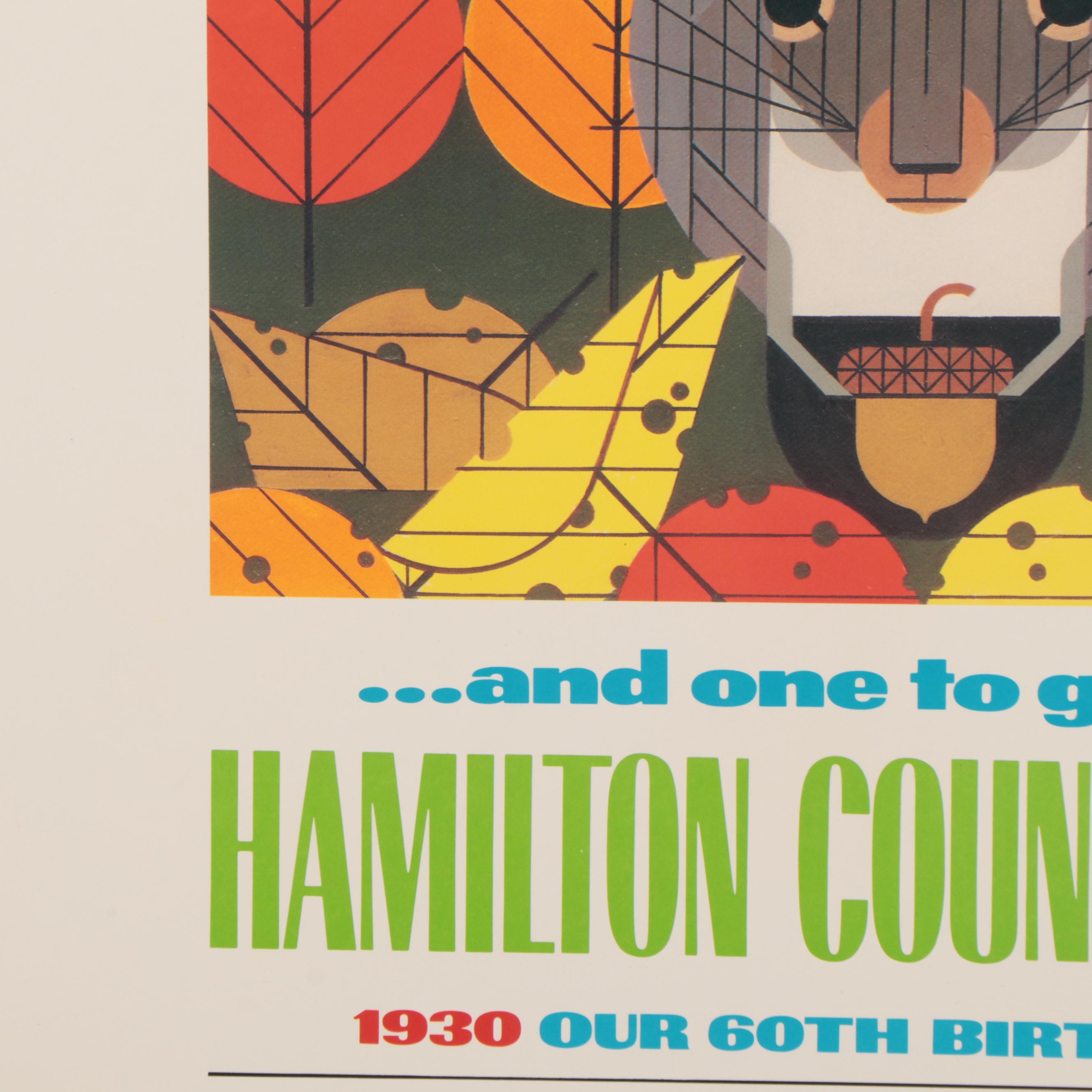 Offset Lithograph Poster After Charley Harper "Hamilton County Parks ...