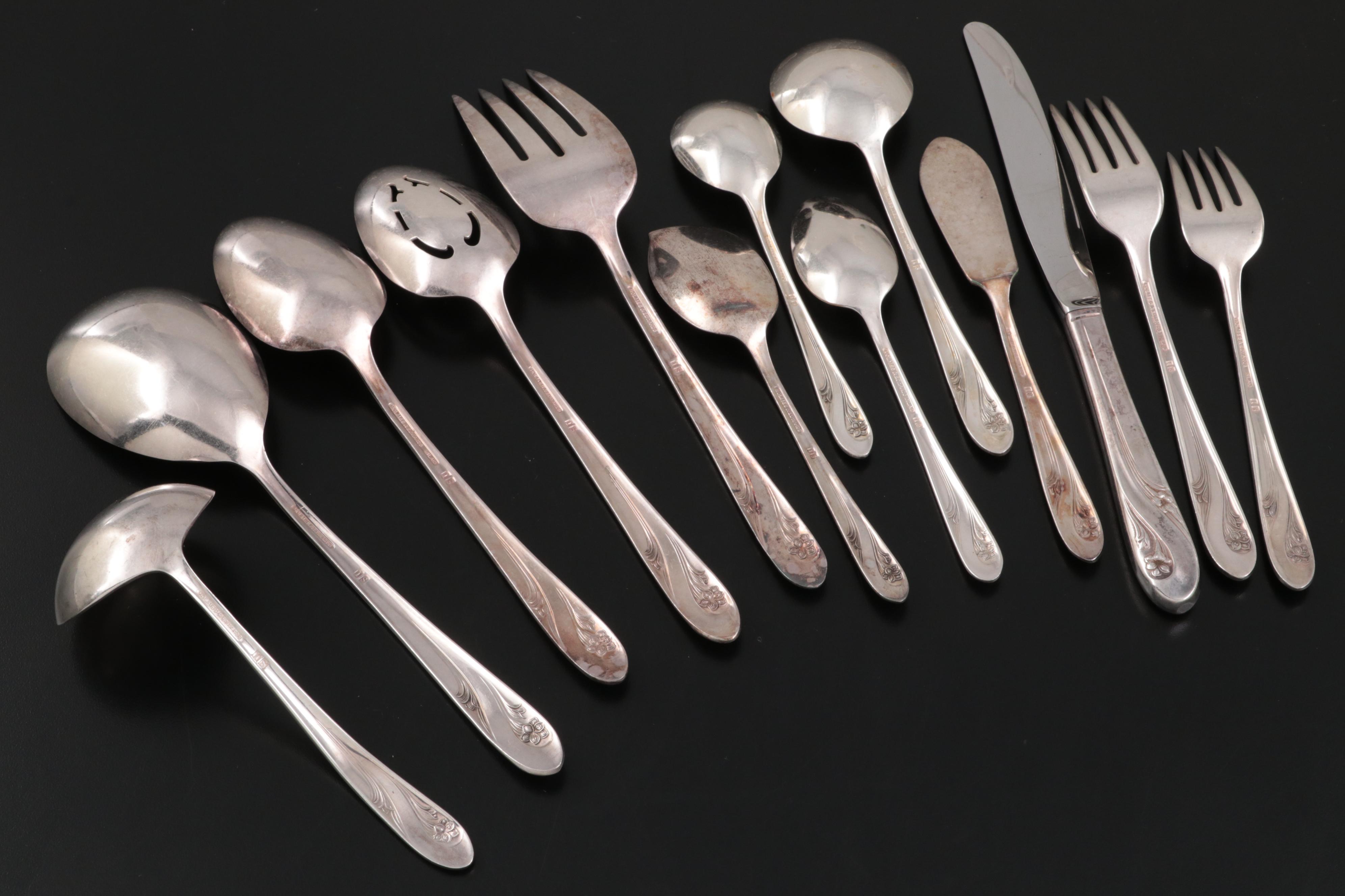International Silver "Romance" Silver Plate Flatware and Utensils, 1952 ...