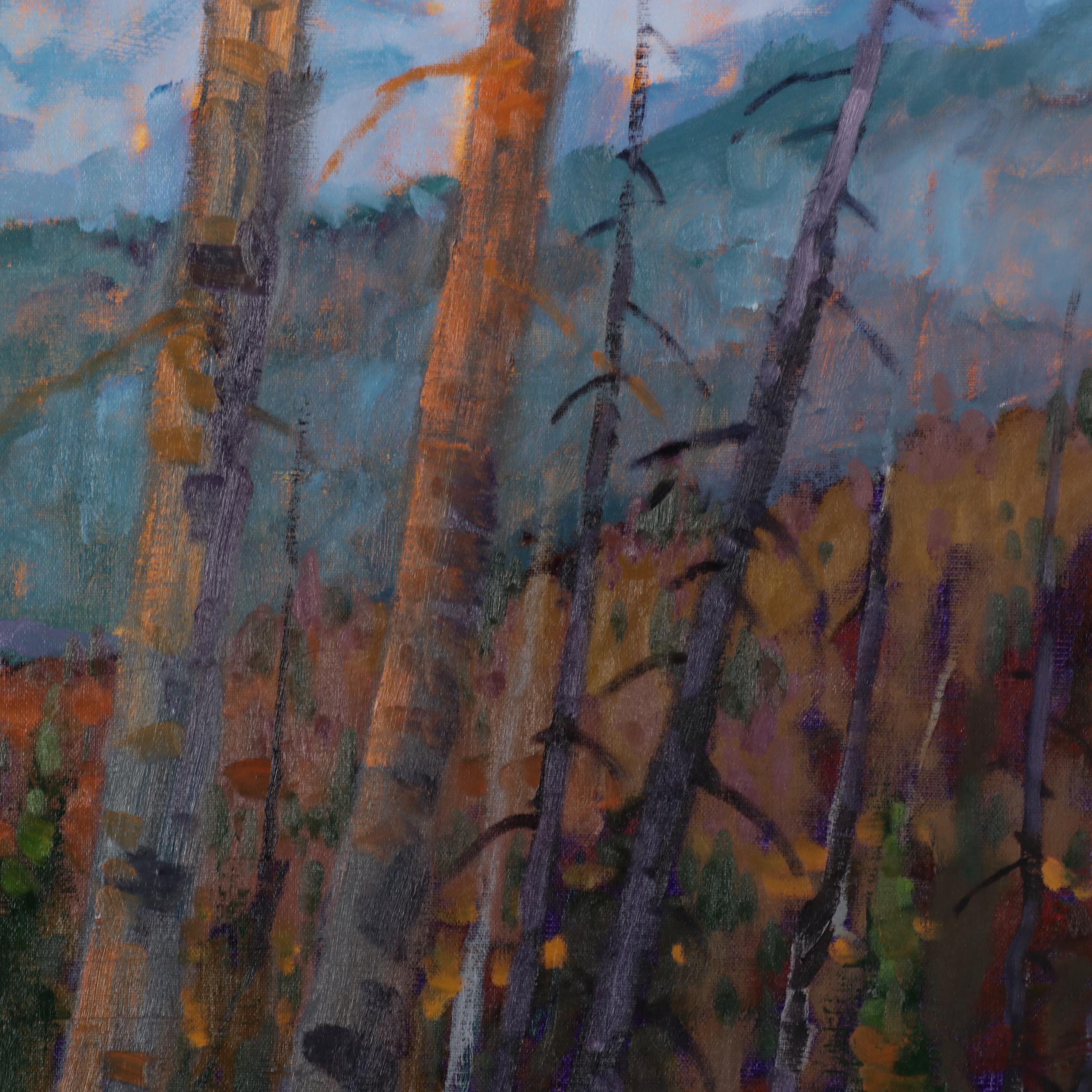 Neil Patterson Oil Painting of Mountain Landscape With Bear, 21st ...