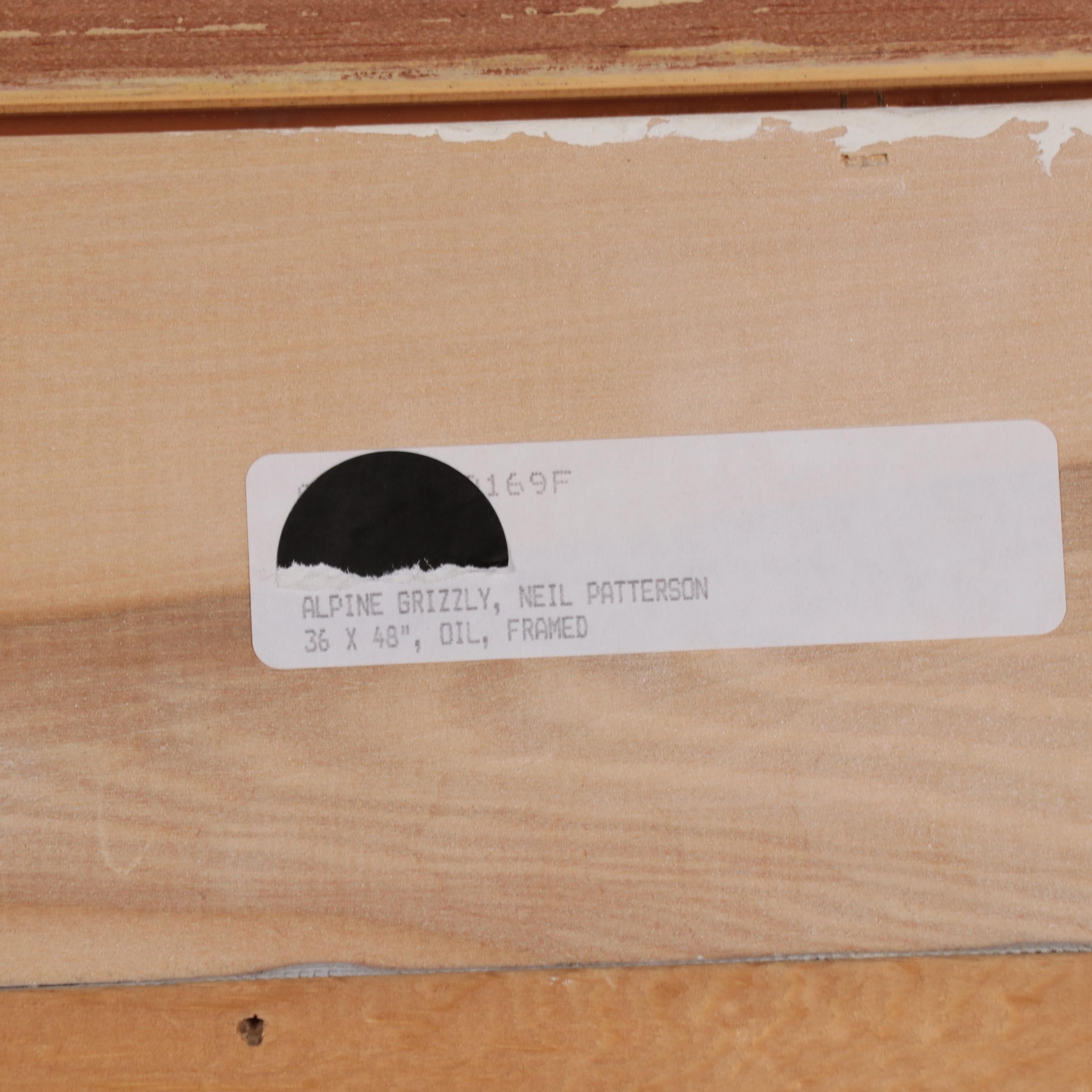 Neil Patterson Oil Painting of Mountain Landscape With Bear, 21st ...