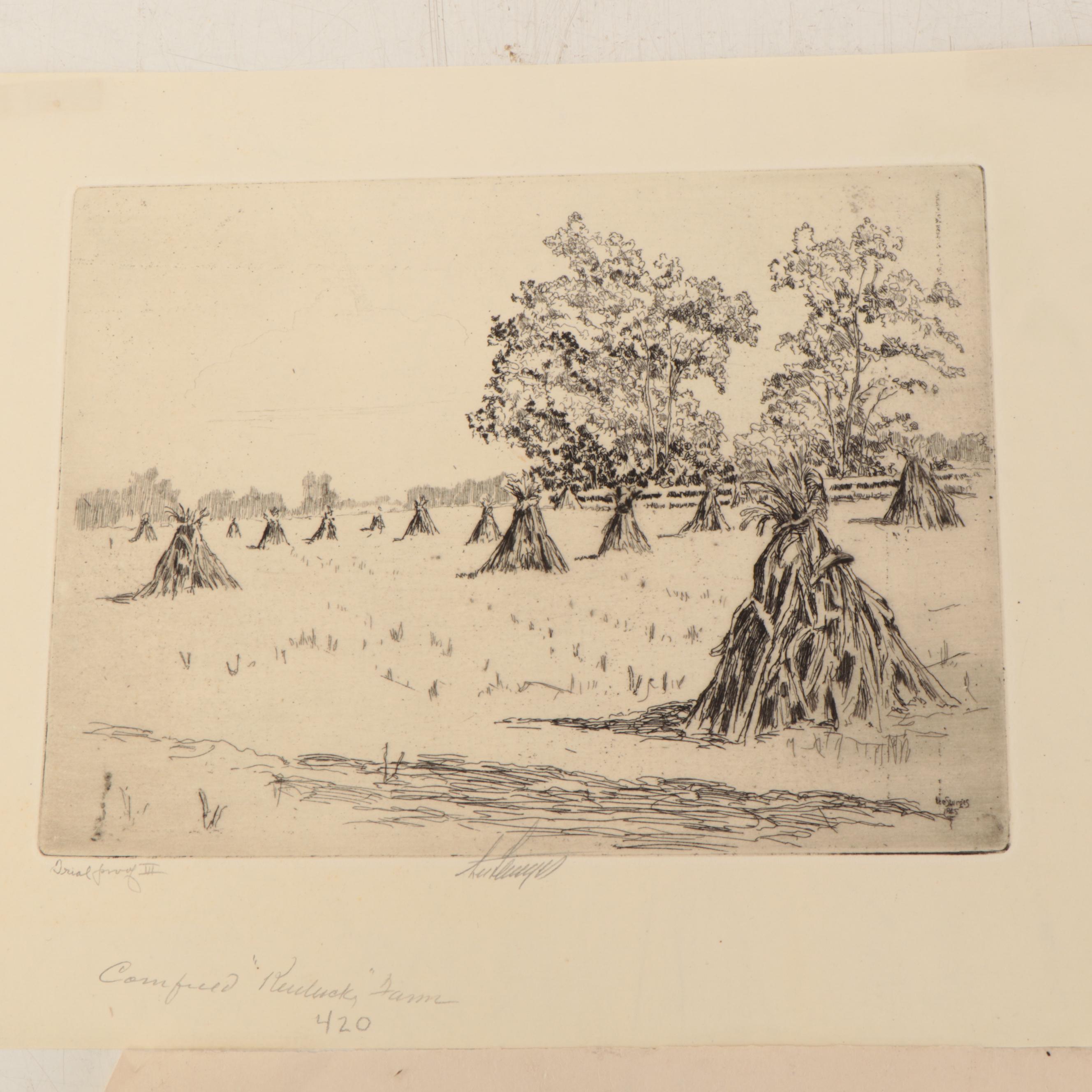 Lee Sturges Etchings Including "Wisteria Vine," Early 20th Century | EBTH