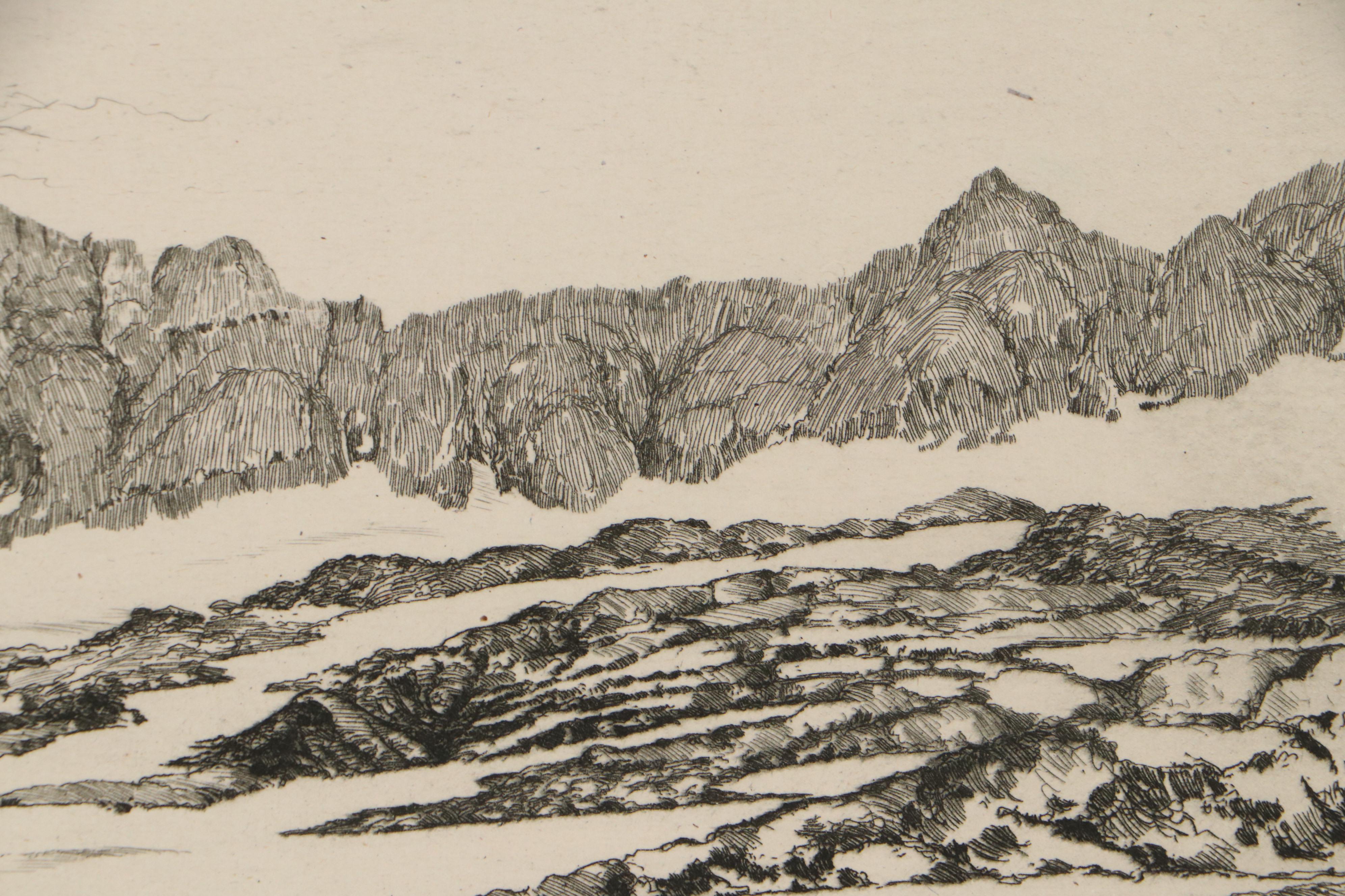 Lee Sturges Mountain Landscape Etchings, Circa 1930 | EBTH