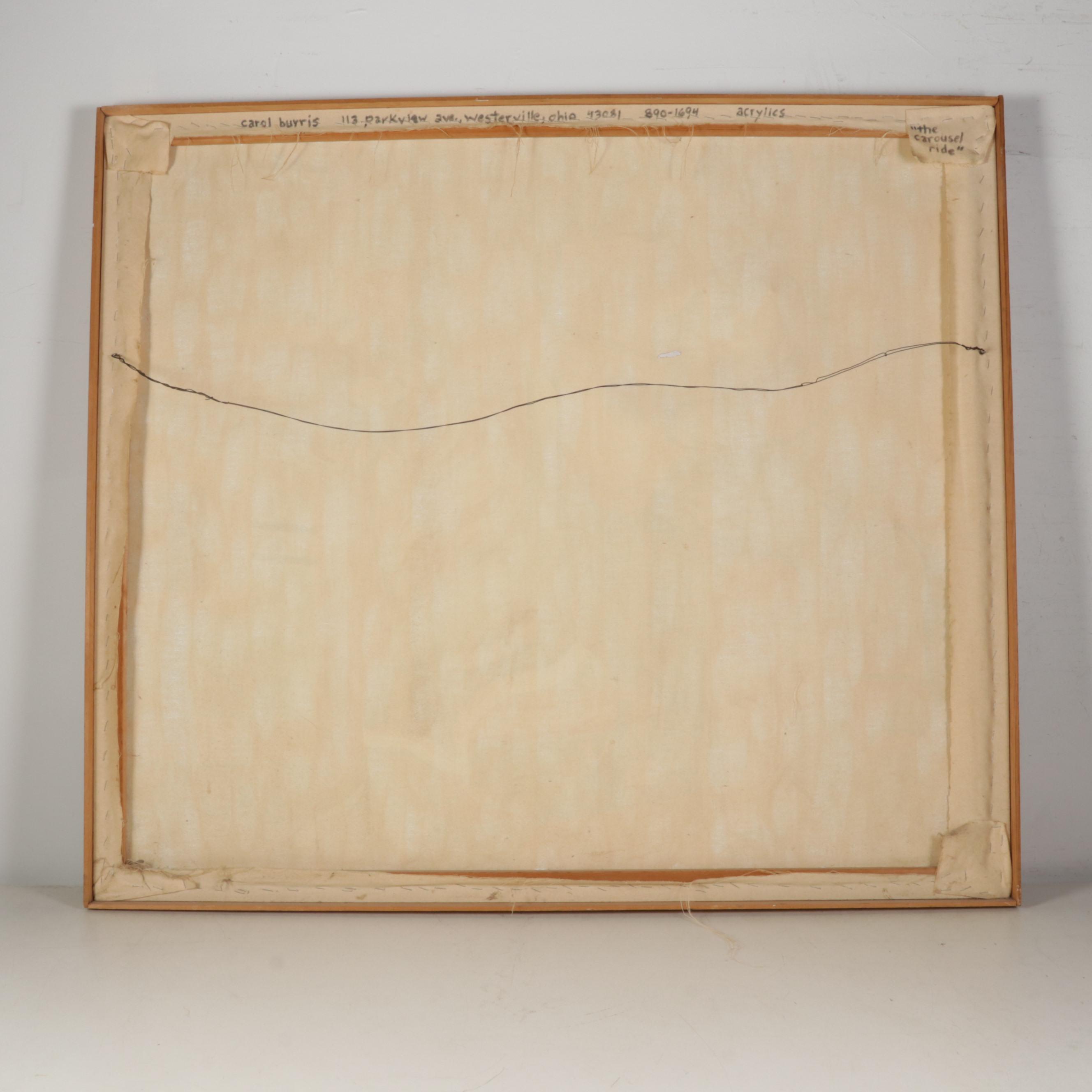 Carol Burris Acrylic Painting "The Carousel Ride," 1982 | EBTH