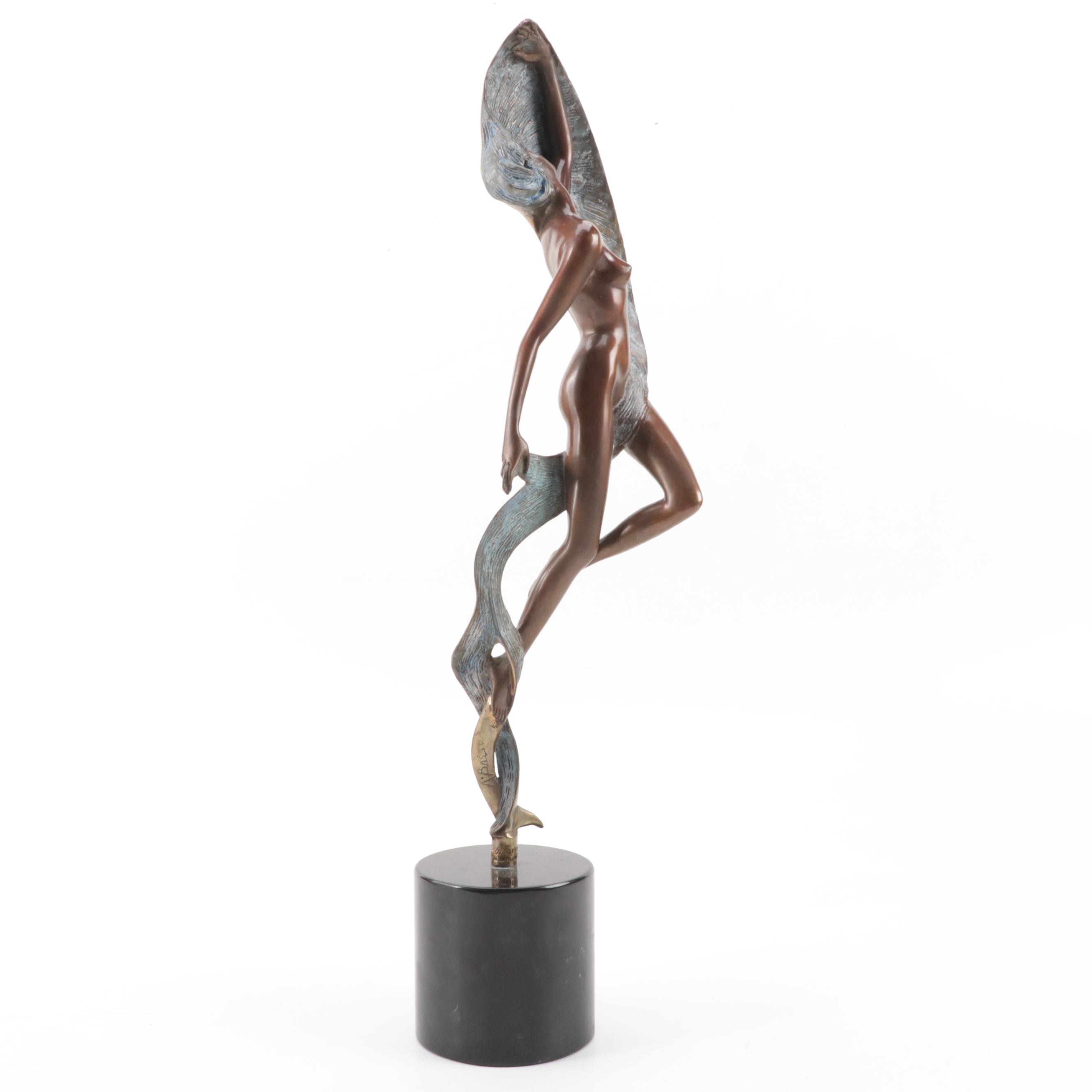 Angelo Basso Bronze Sculpture of a Female Nude "Evolution," 1986 | EBTH
