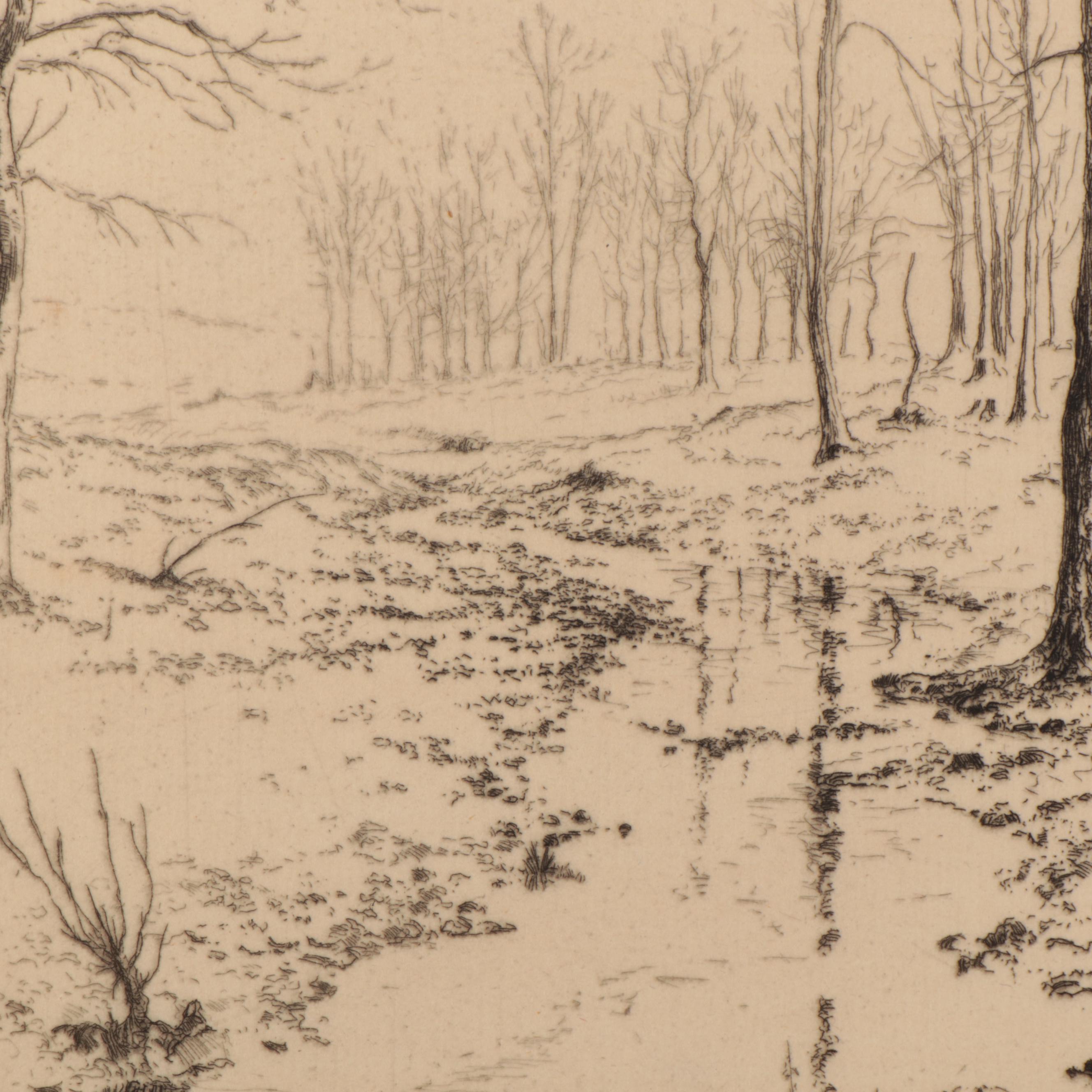 Lee Sturges Etchings Including "Where the Creek Begins," Circa 1920 | EBTH