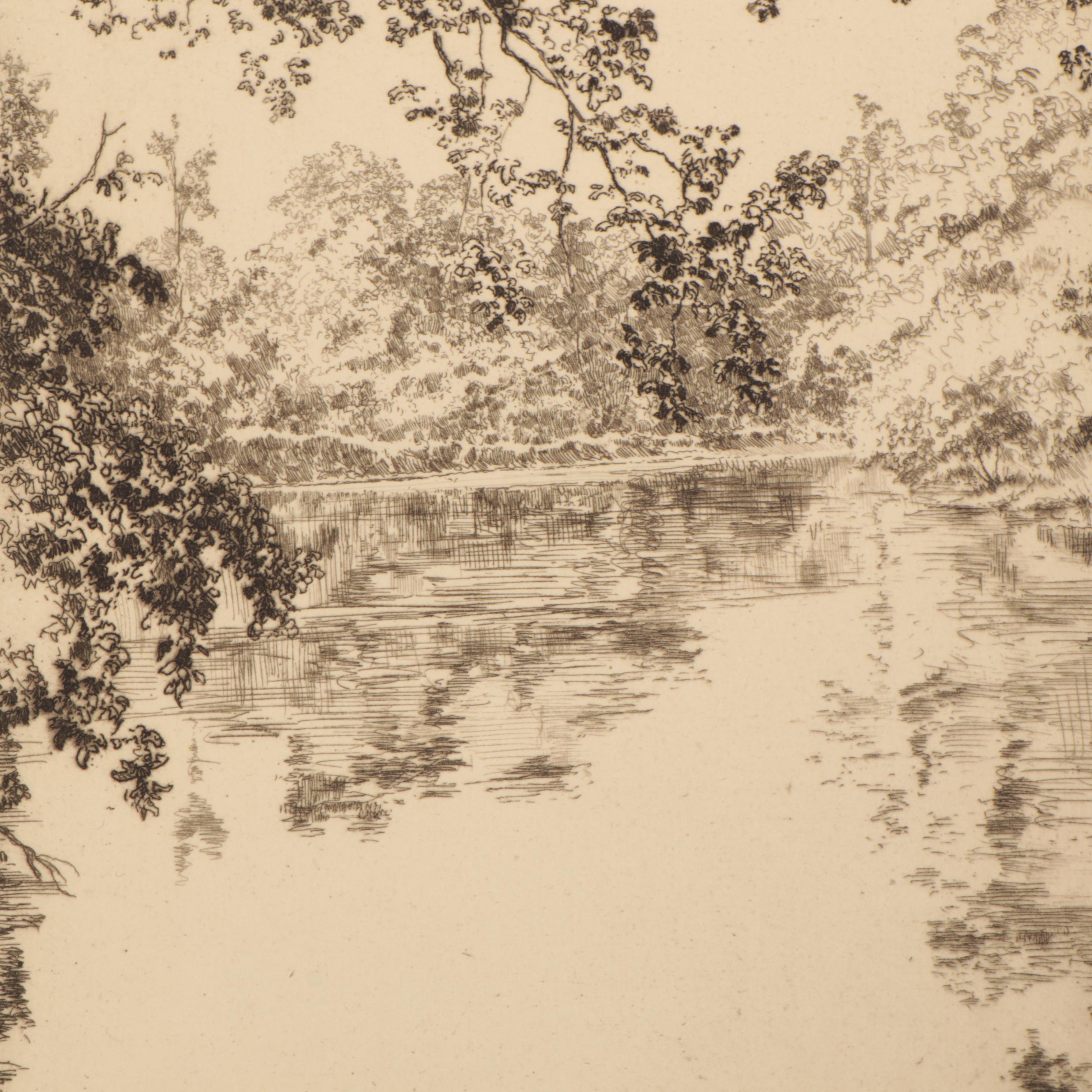 Lee Sturges Etchings Including "Where the Creek Begins," Circa 1920 | EBTH