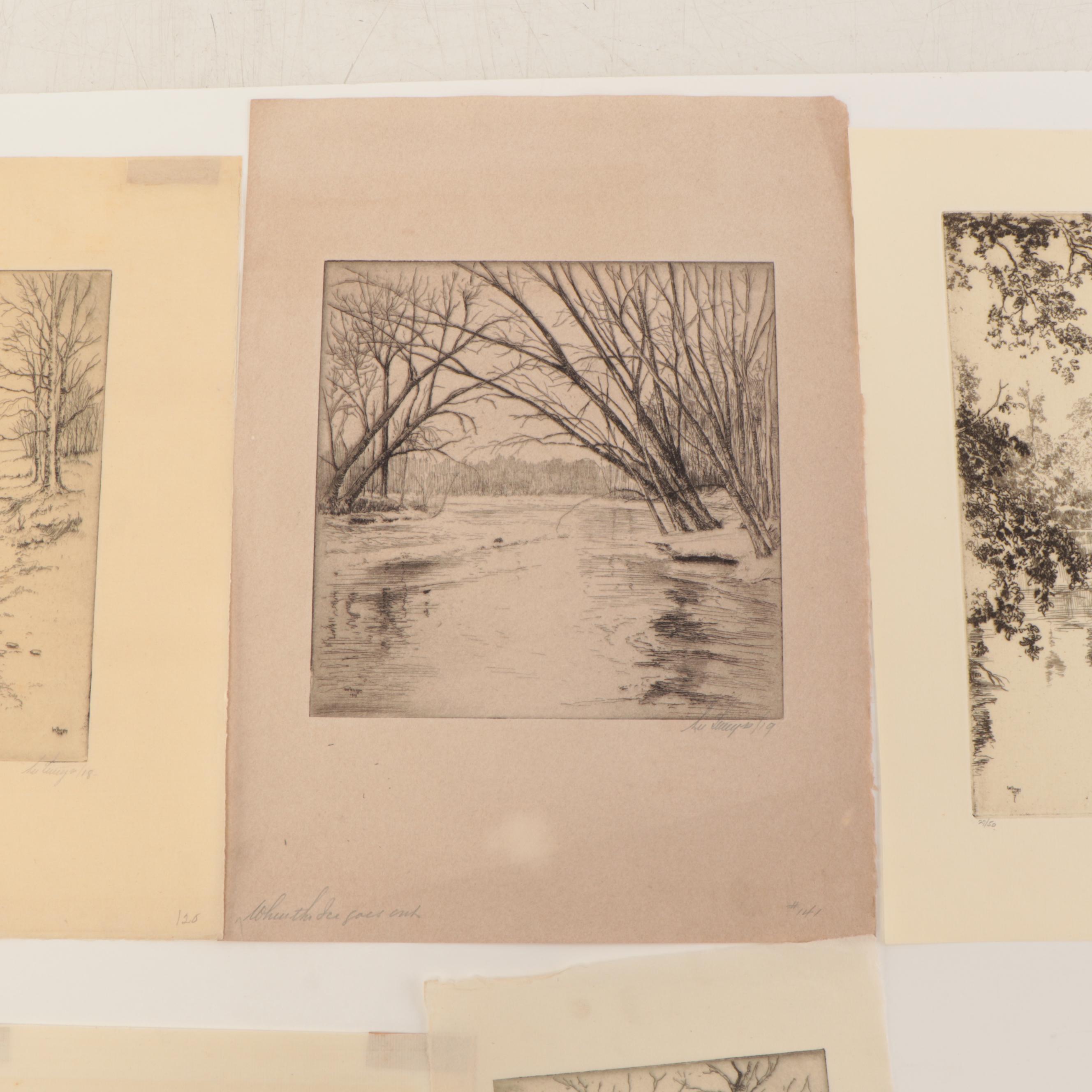 Lee Sturges Etchings Including "Where the Creek Begins," Circa 1920 | EBTH