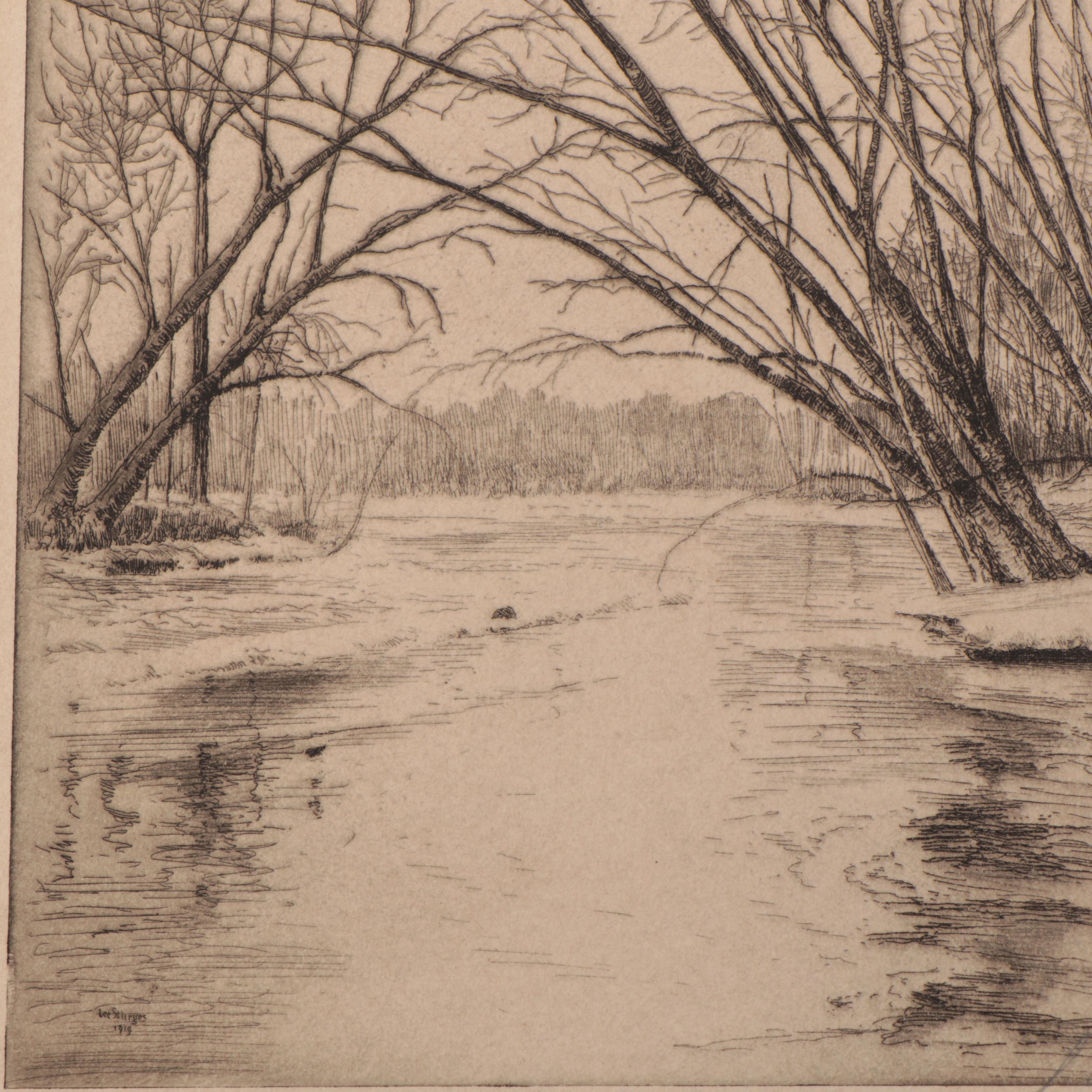 Lee Sturges Etchings Including "Where the Creek Begins," Circa 1920 | EBTH
