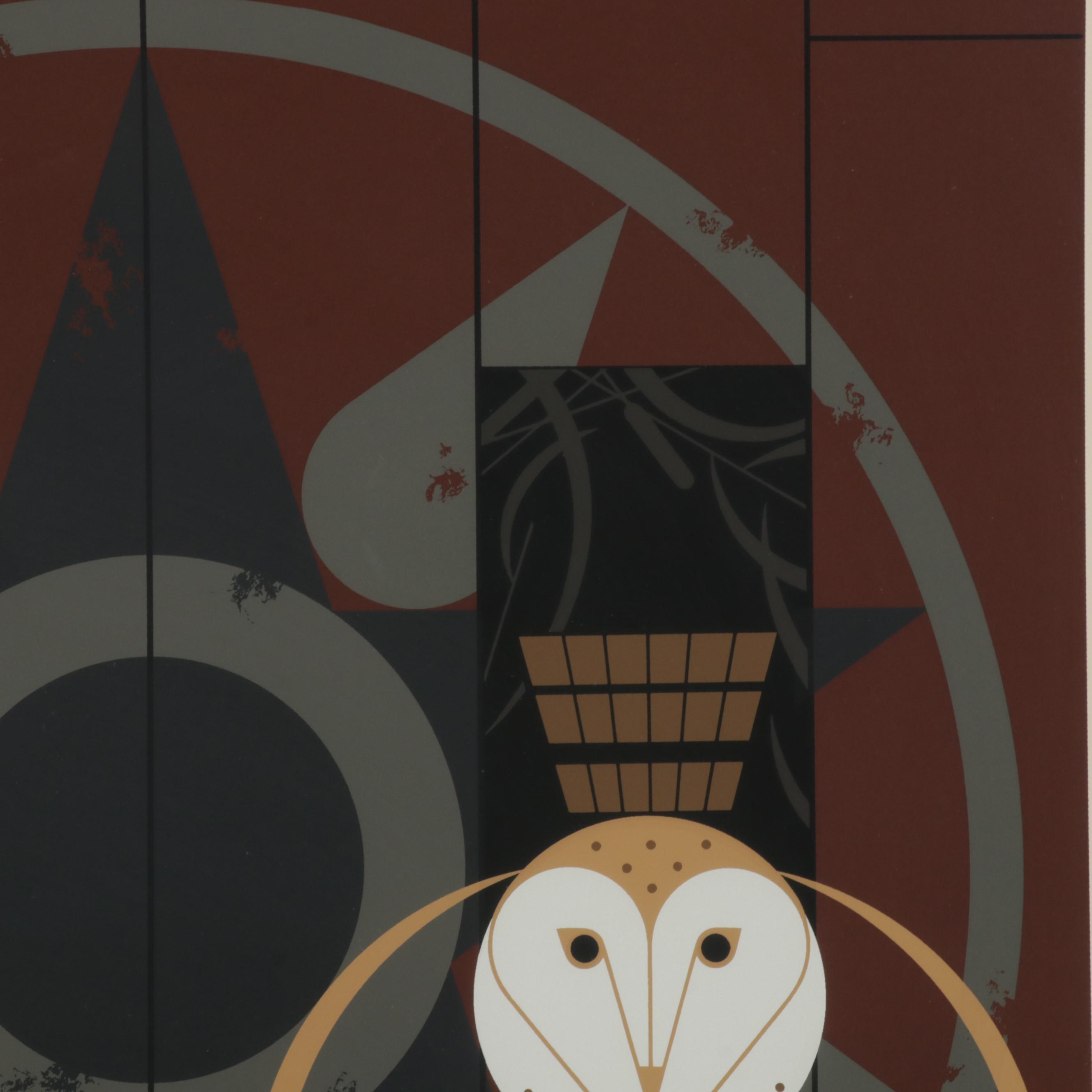 Charley Harper Barn Owl Serigraph "Hexit," 1980 | EBTH