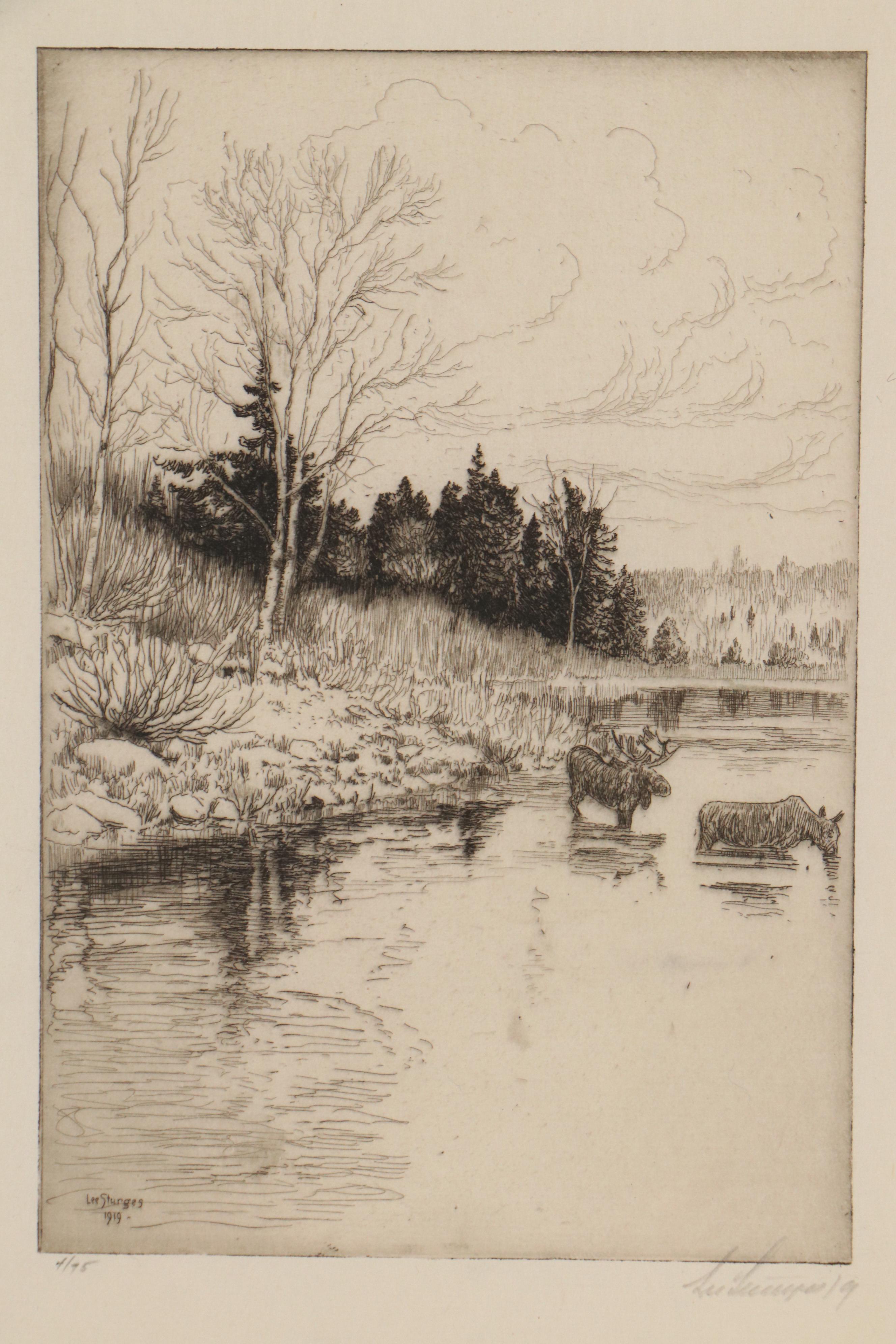 Lee Sturges Landscape Etchings, Early 20th Century | EBTH