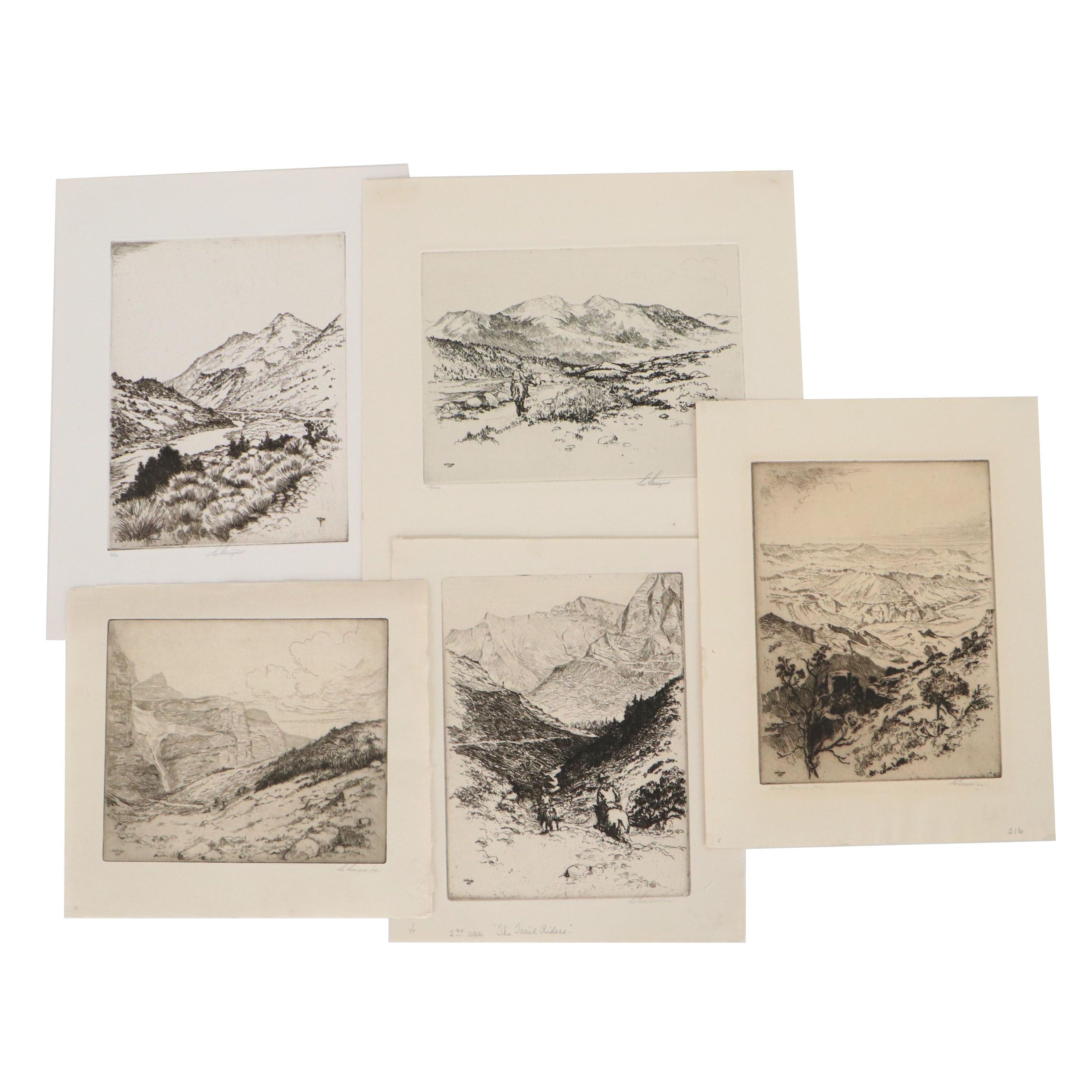 Lee Sturges Landscape Etchings, Early 20th Century | EBTH