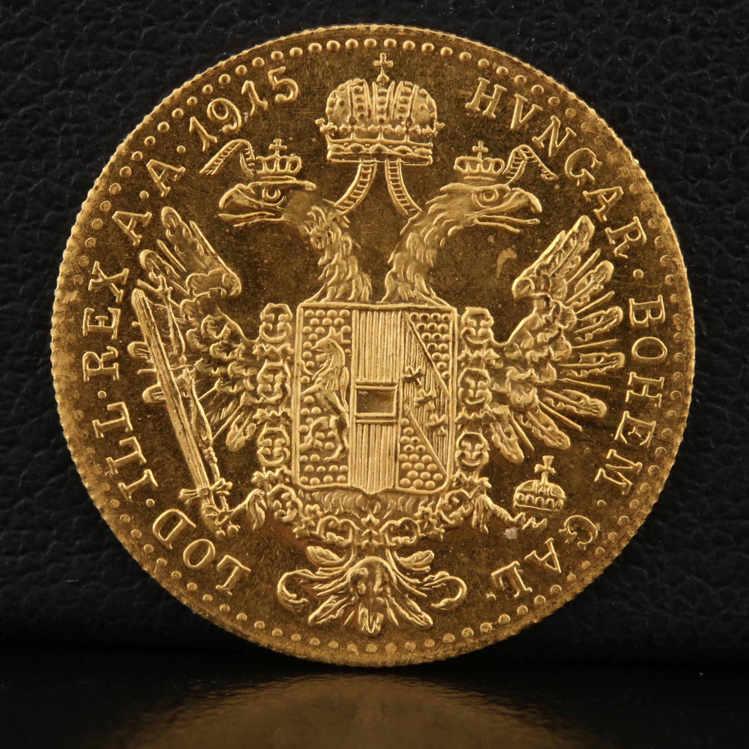 1915 Austrian One Ducat Gold Coin Re-strike | EBTH