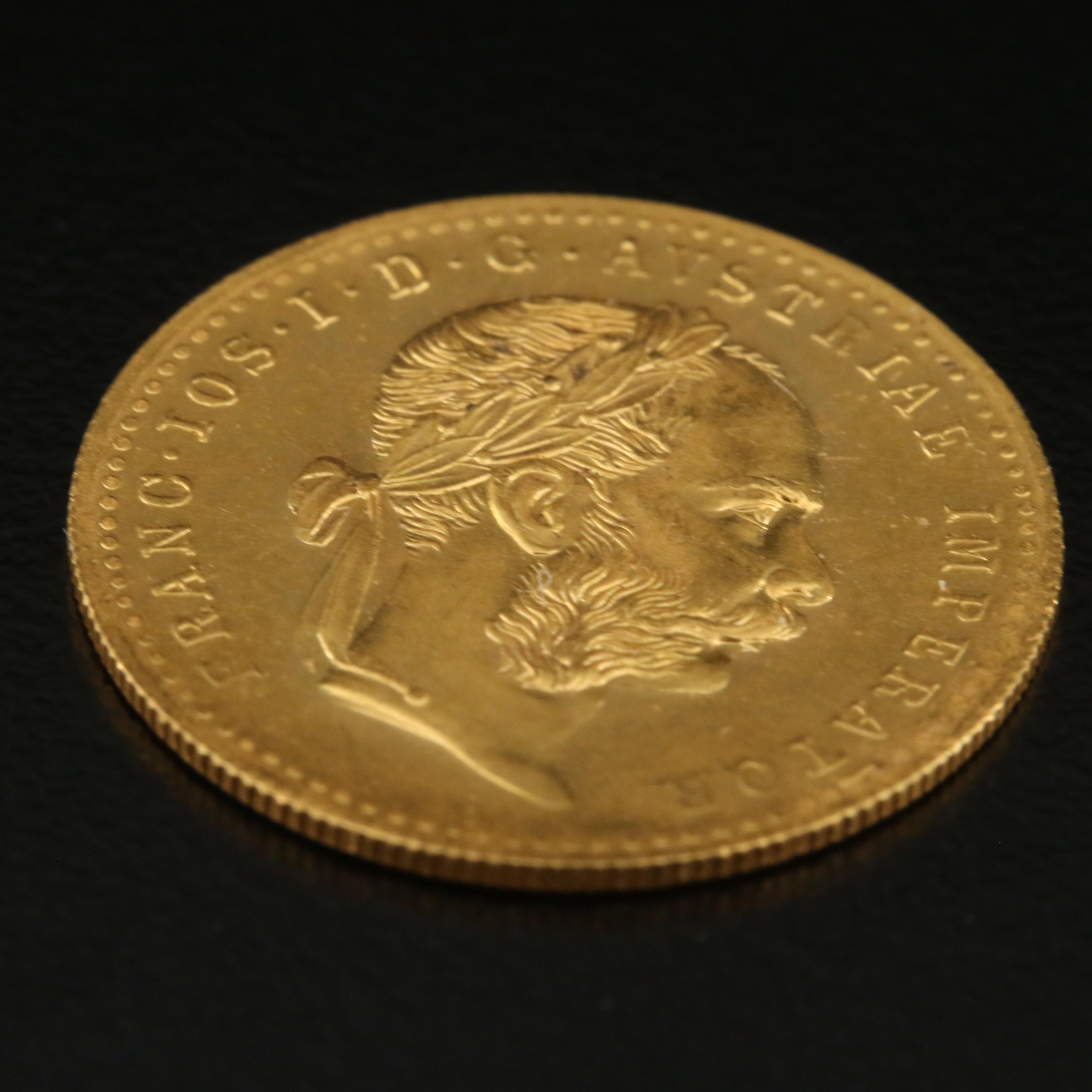 1915 Austrian One Ducat Gold Coin Re-strike | EBTH
