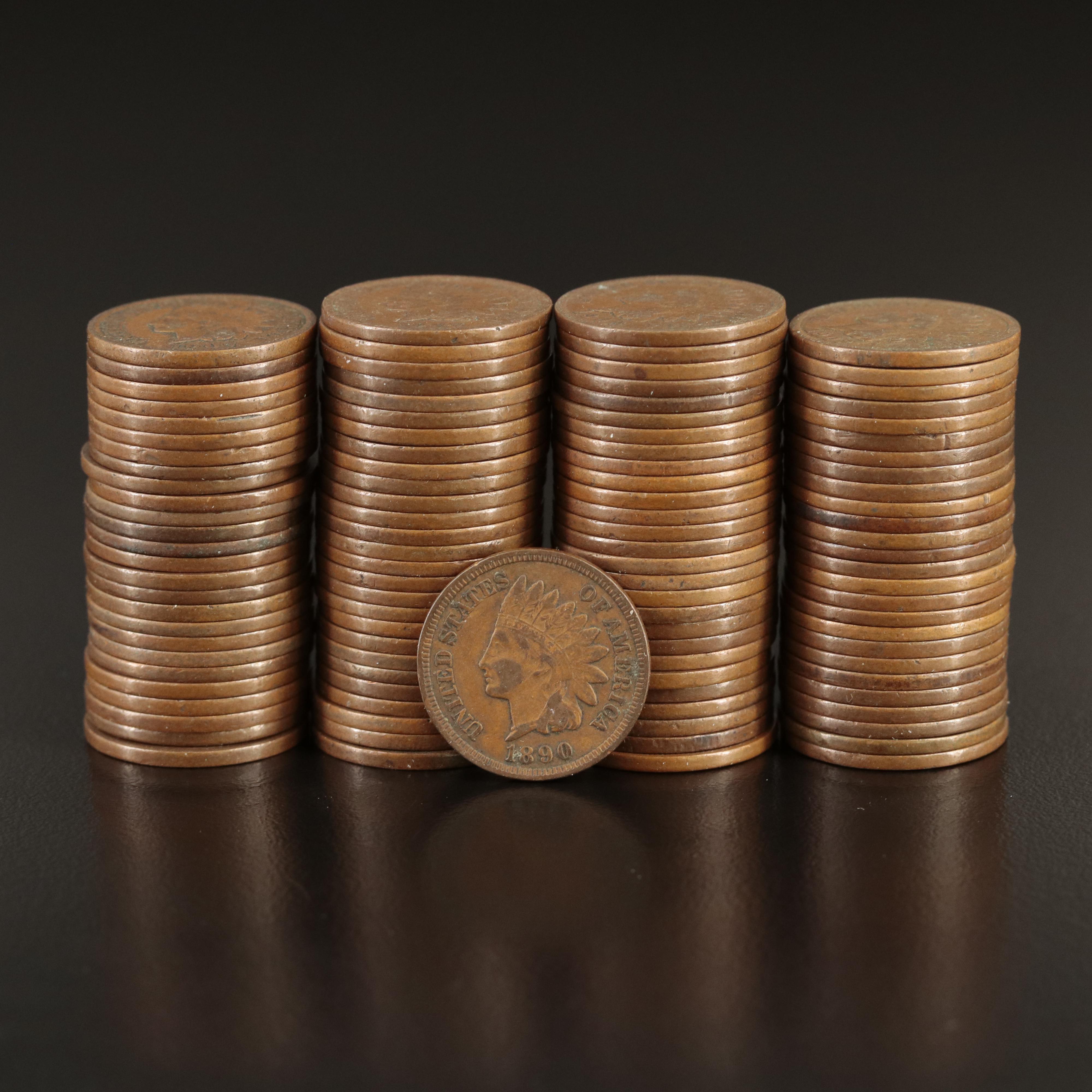 Group of One Hundred-Seven Indian Cents | EBTH