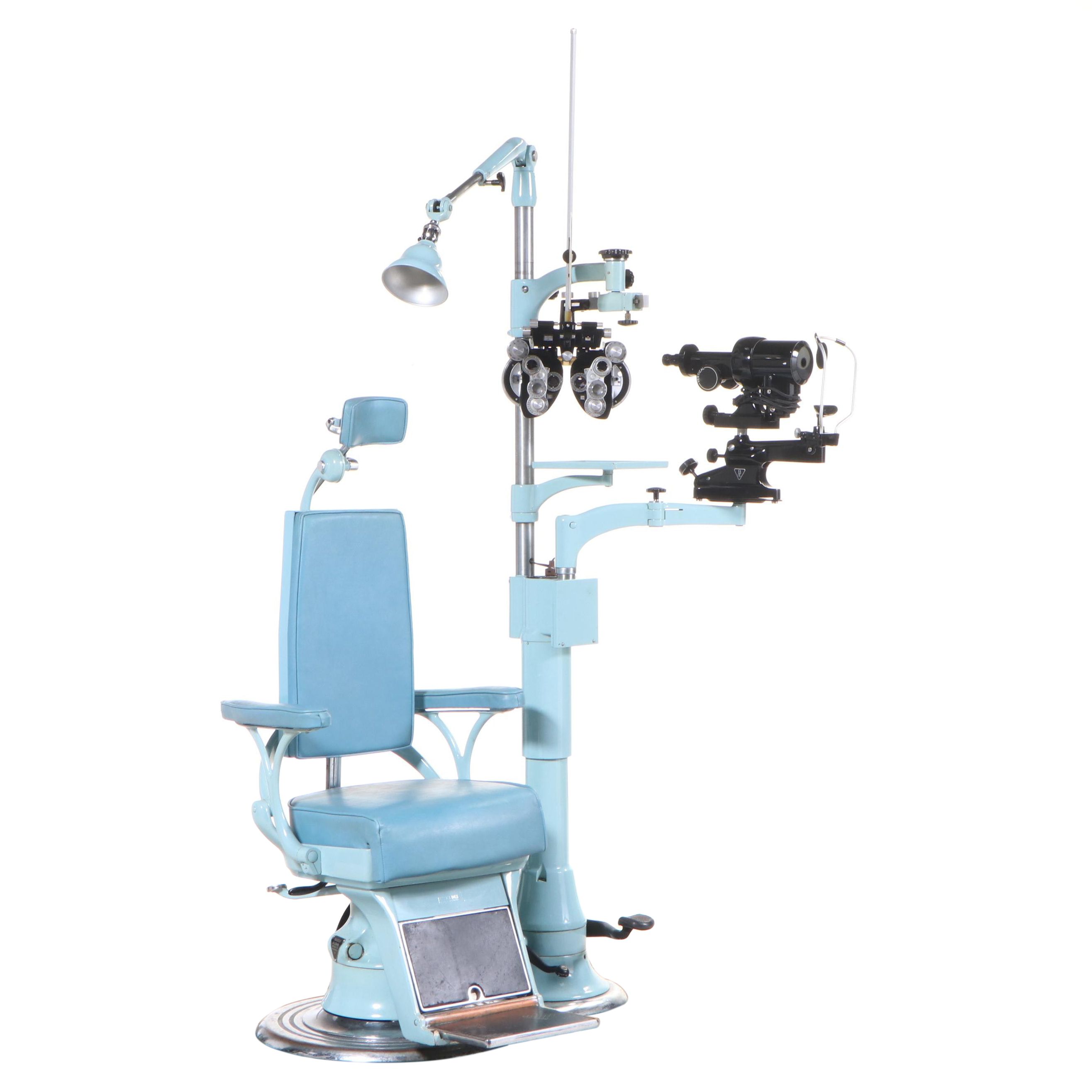 Bausch & Lomb Metal Optometrist Exam Chair, Stand, Phoropter and ...