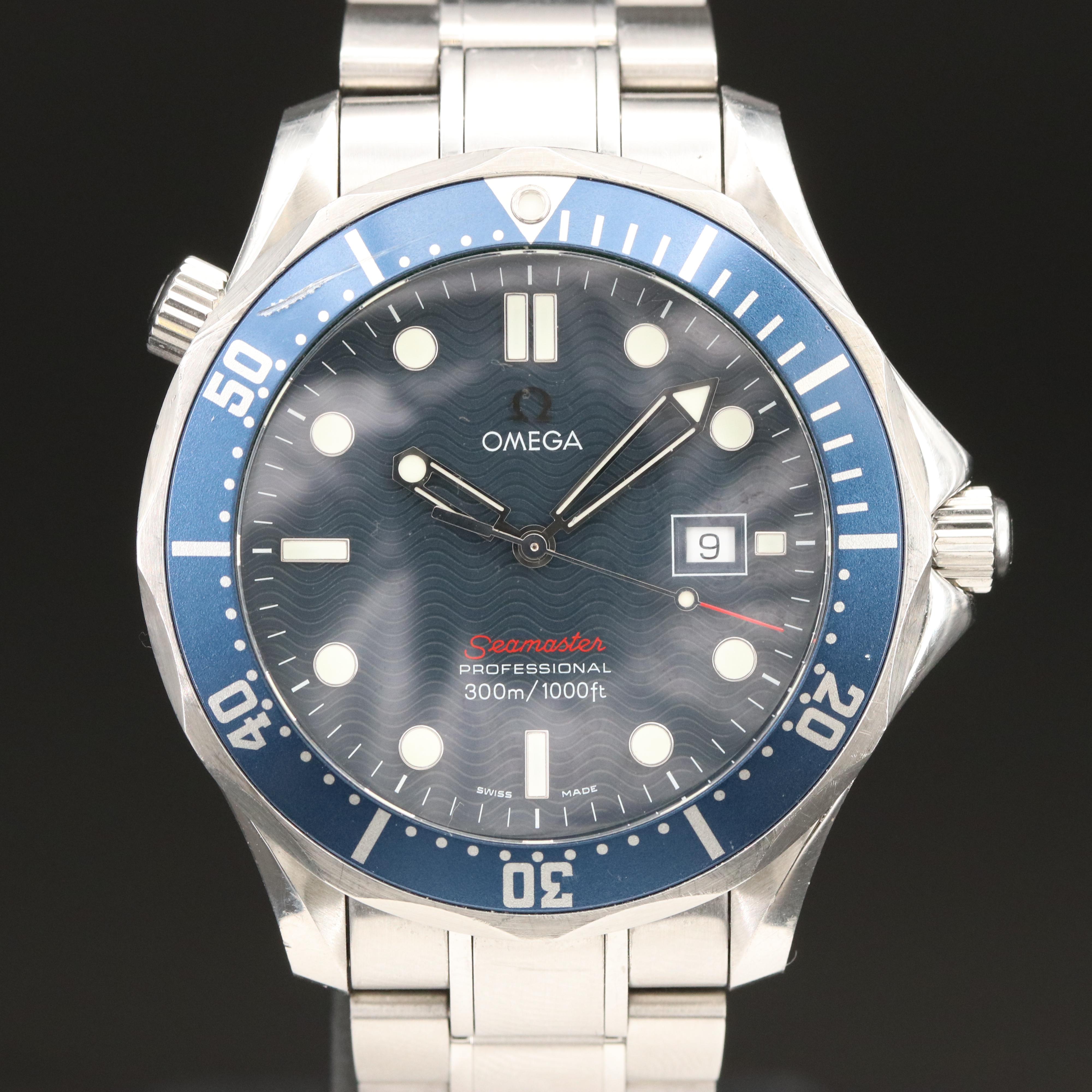 Omega Seamaster Professional 41mm Blue "Bond" Steel Wristwatch | EBTH