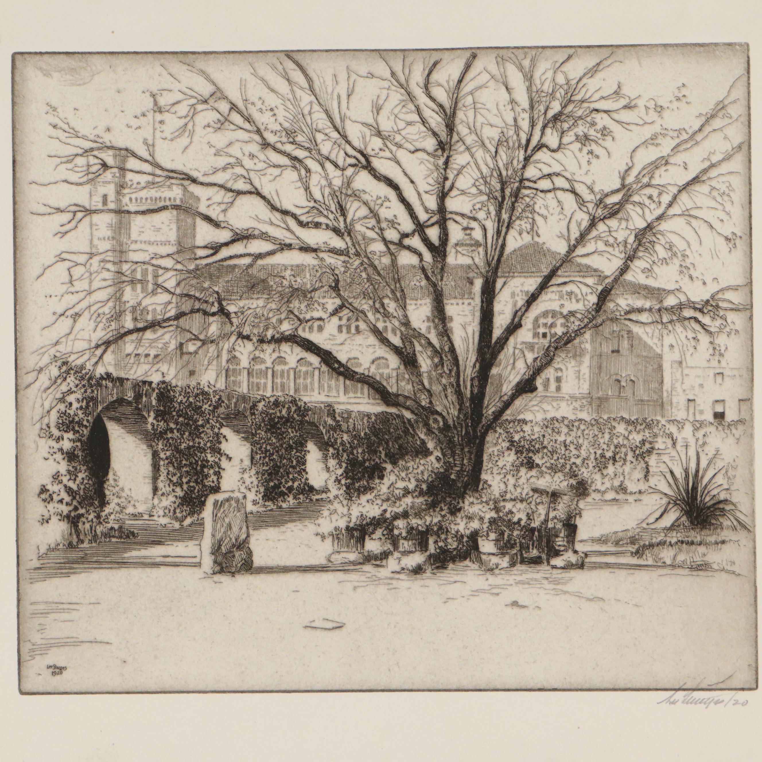 Lee Sturges Architectural Scene Etchings, 1920 | EBTH