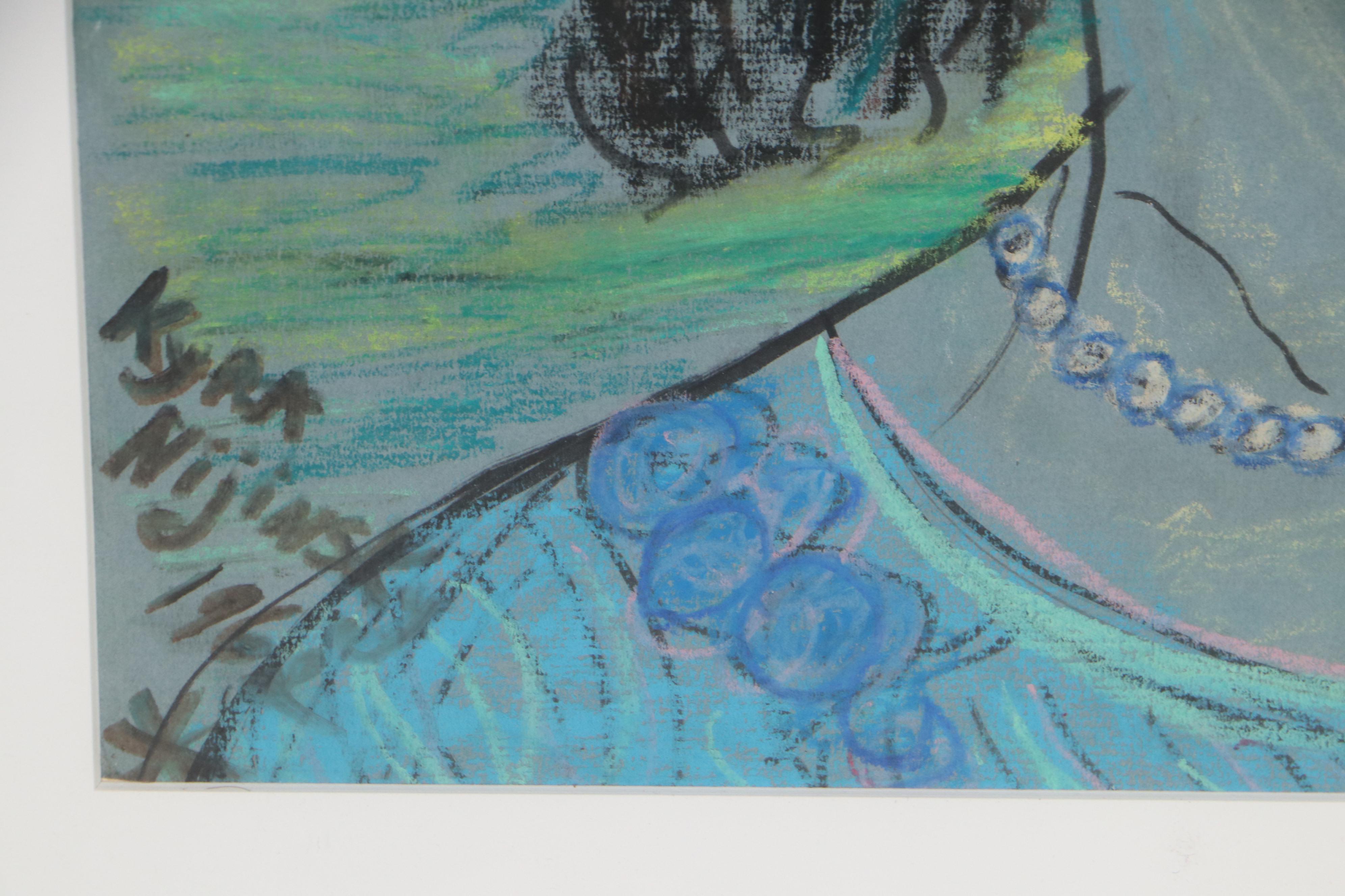 Kyra Nijinsky Portrait Pastel Drawing, Circa 1960 | EBTH