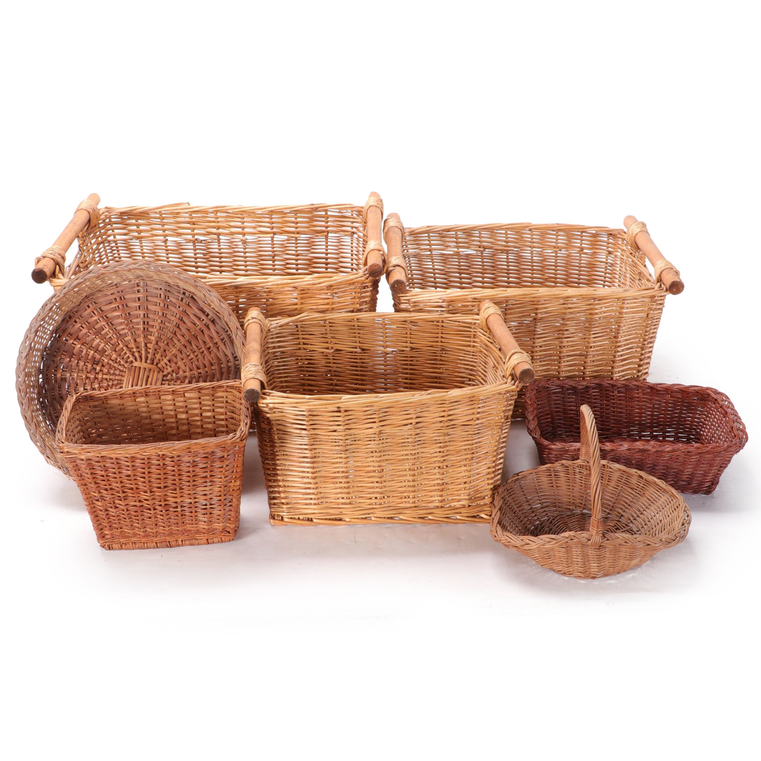 Wicker Woven Rattan Nesting and Other Storage Baskets | EBTH
