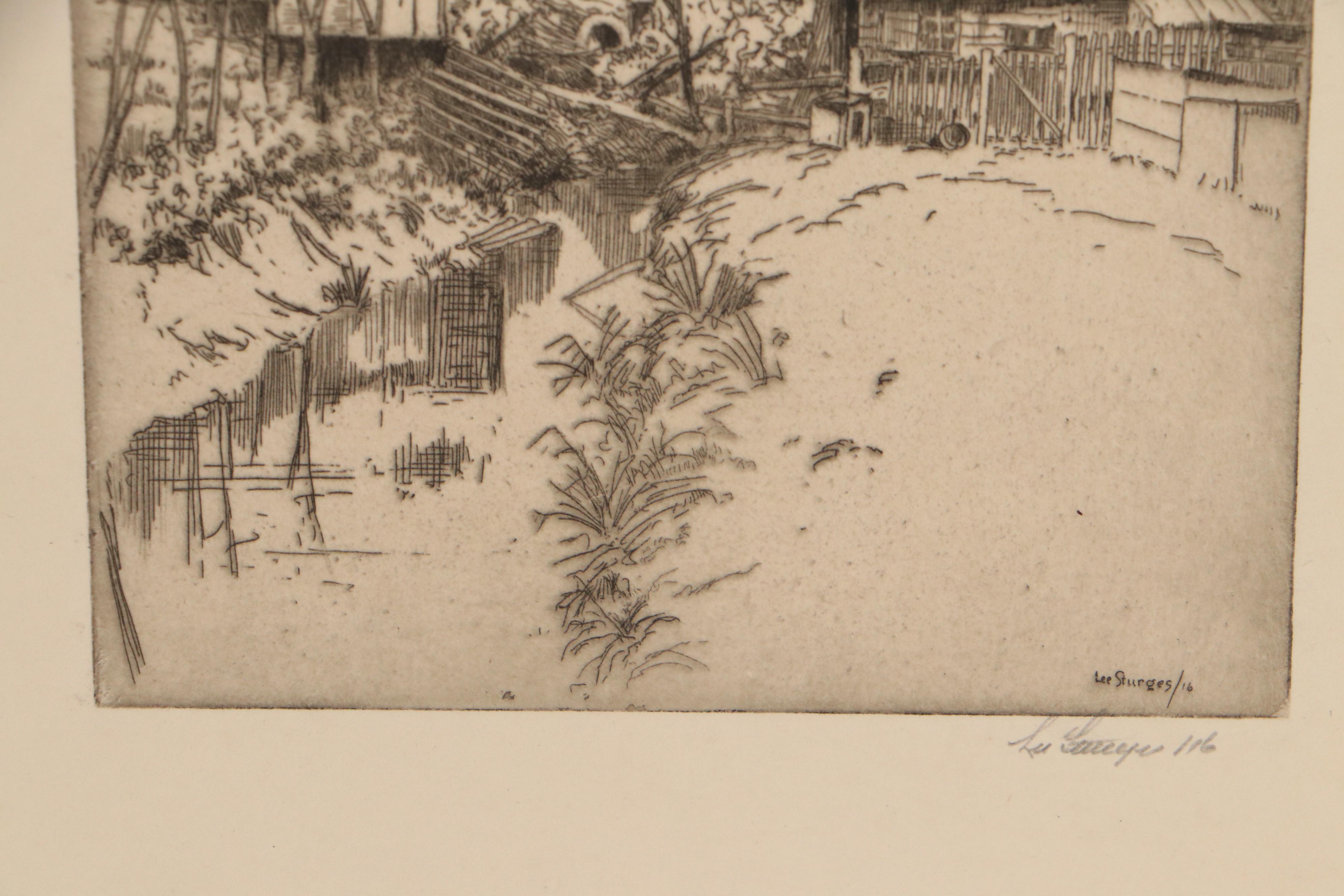 Lee Sturges Etchings Including "Corn Shocks," Early 20th Century | EBTH