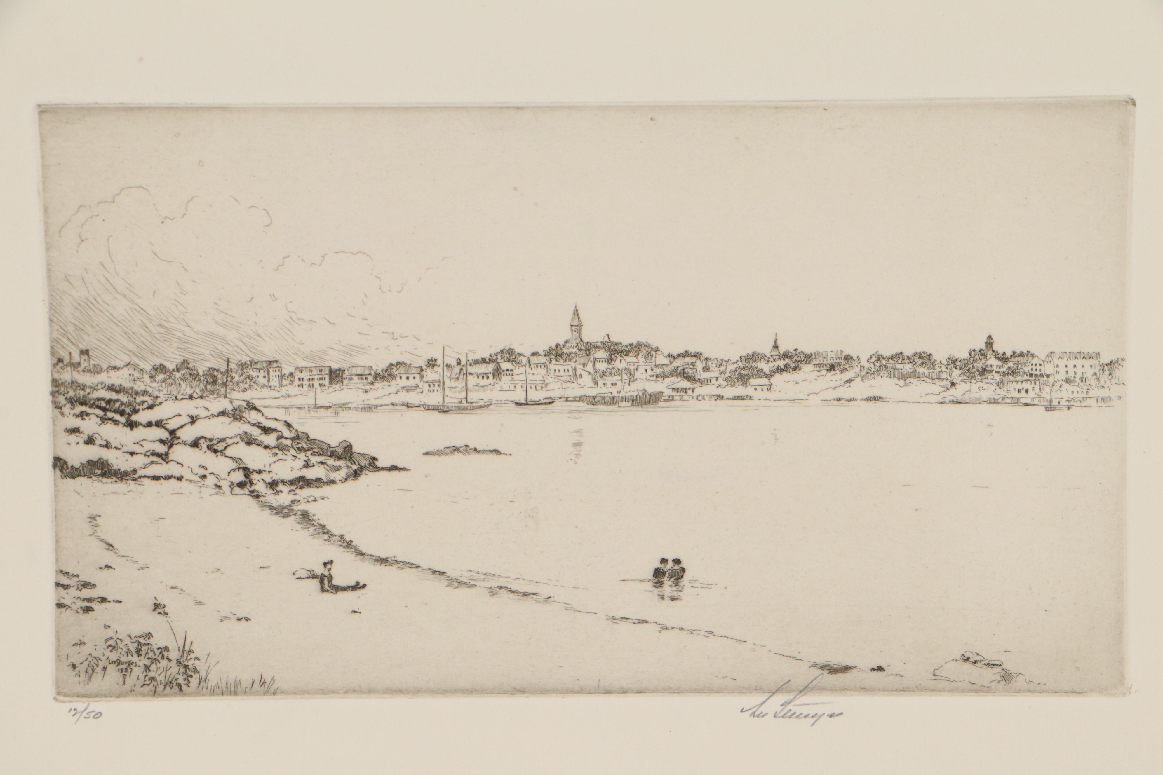 Lee Sturges Etchings Including "Fishing Boats," Early 20th Century | EBTH