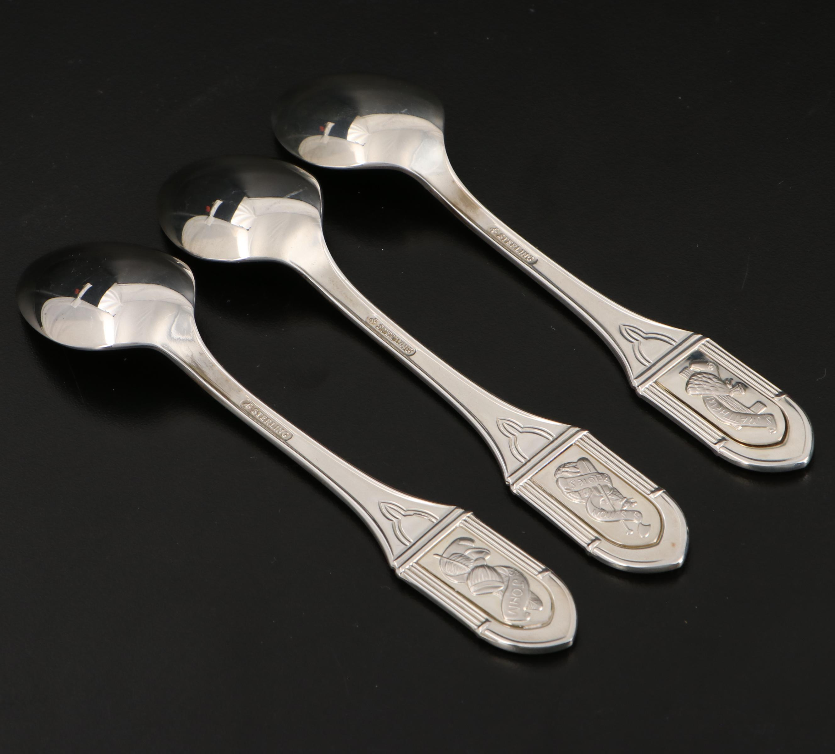 Franklin Mint "Apostle Spoons" Sterling Silver Collector's Spoons, 1973 ...