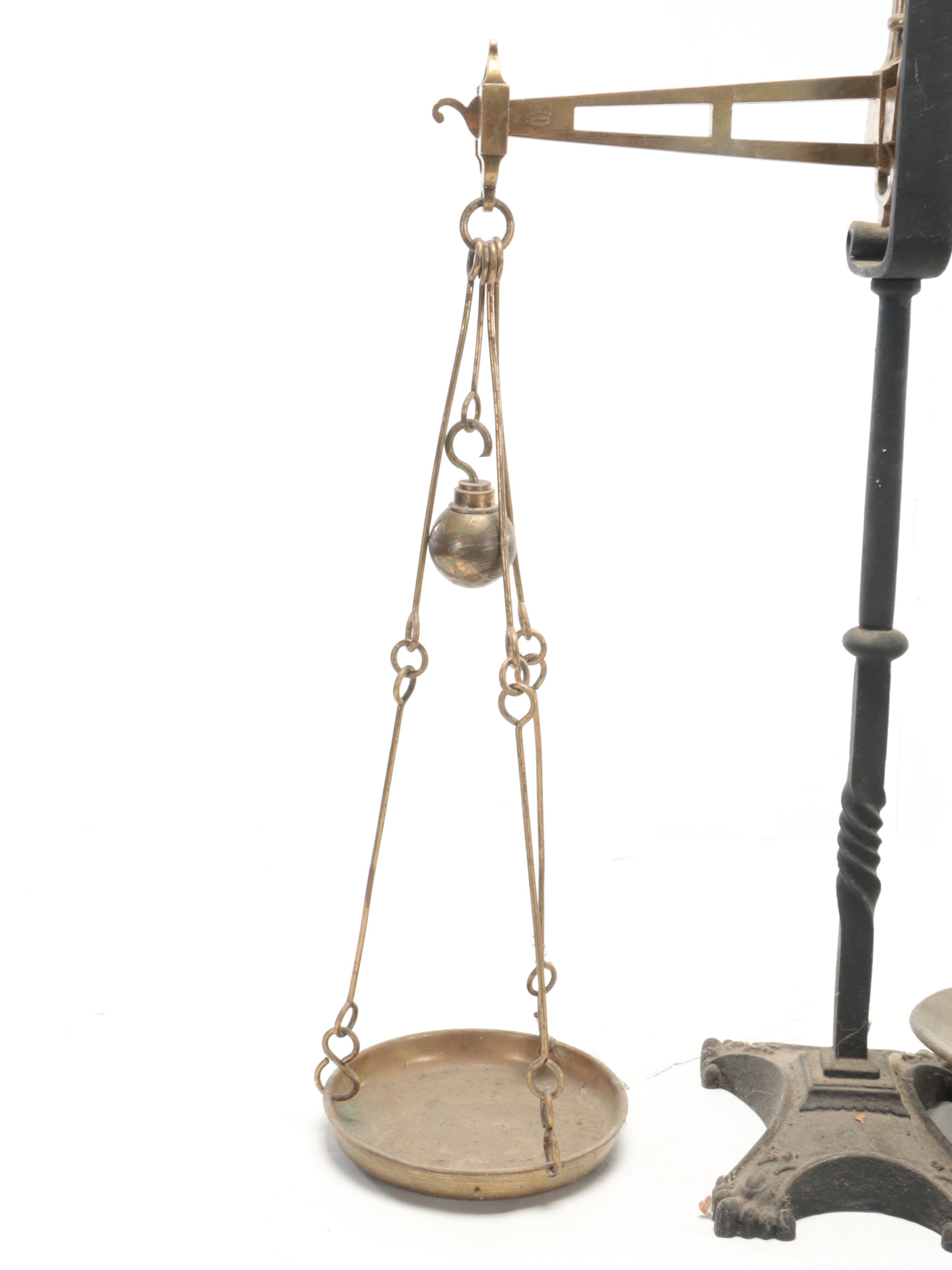 W. & T. Avery of Birmingham Agate Balance Beam Scale, Late 19th Century ...