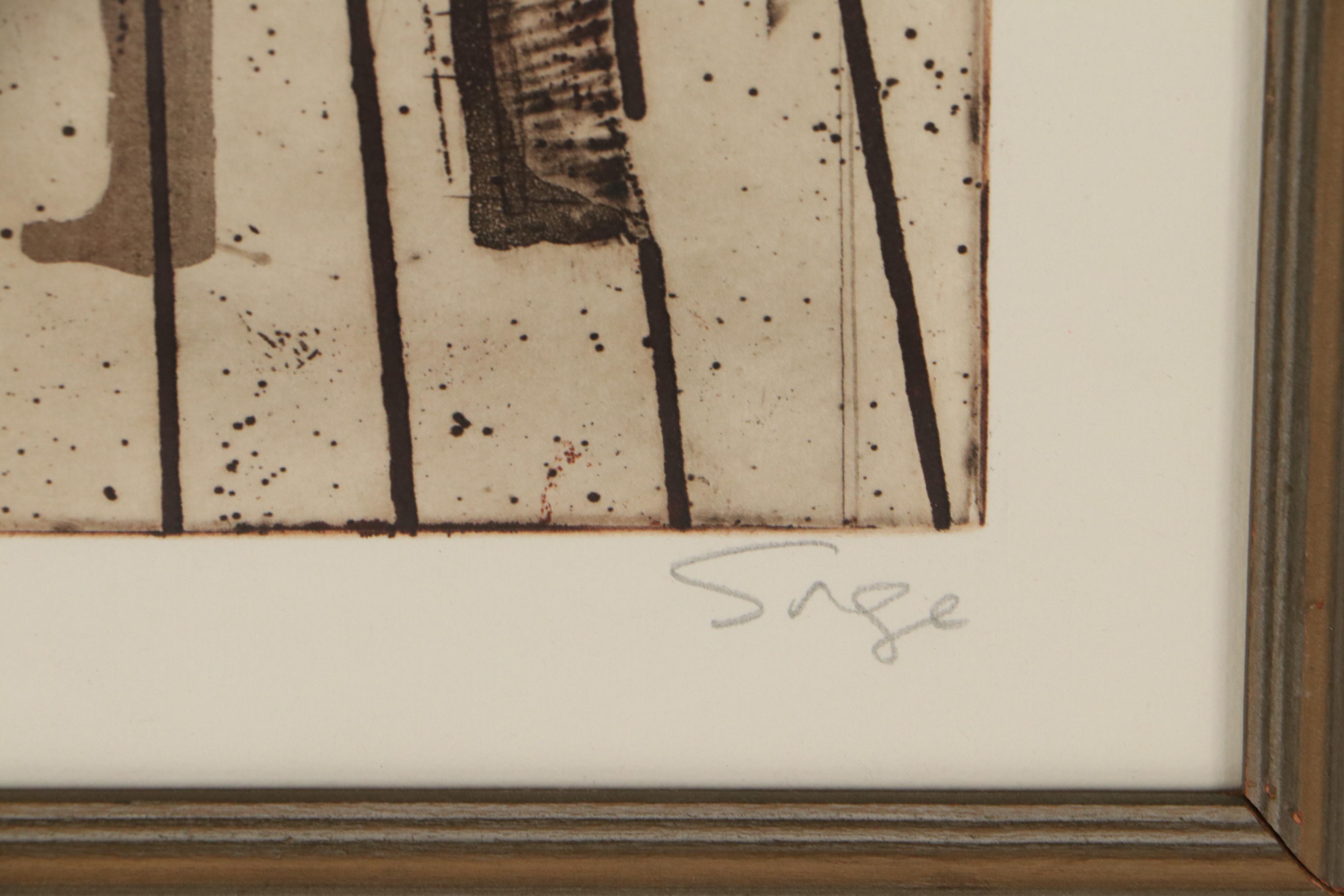 Walter Sorge Etching "Etching Press" | EBTH
