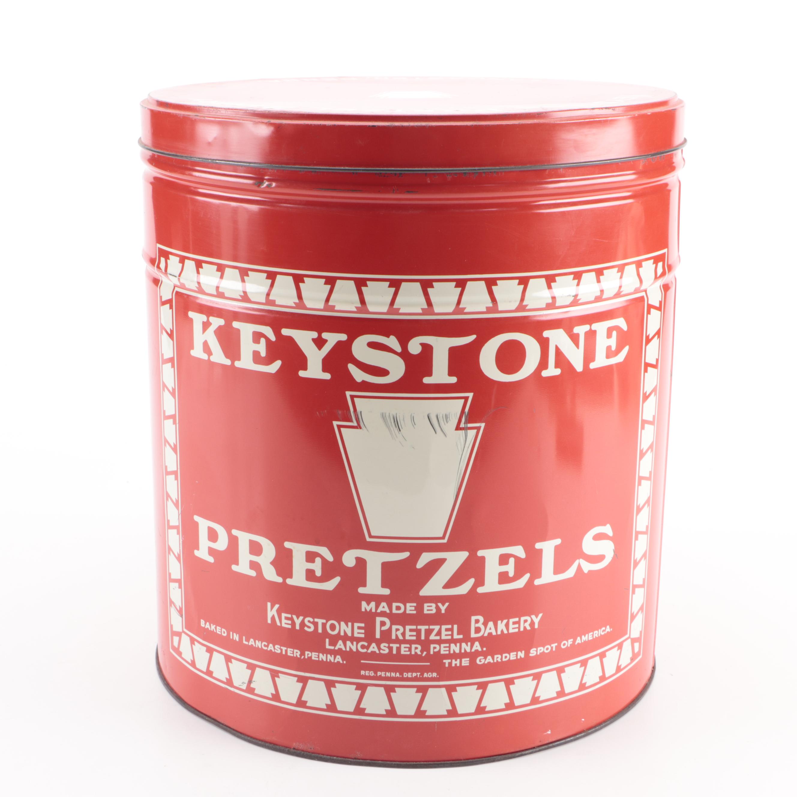 Schuler's Potato Chips with Keystone Pretzel Metal Food Canisters | EBTH