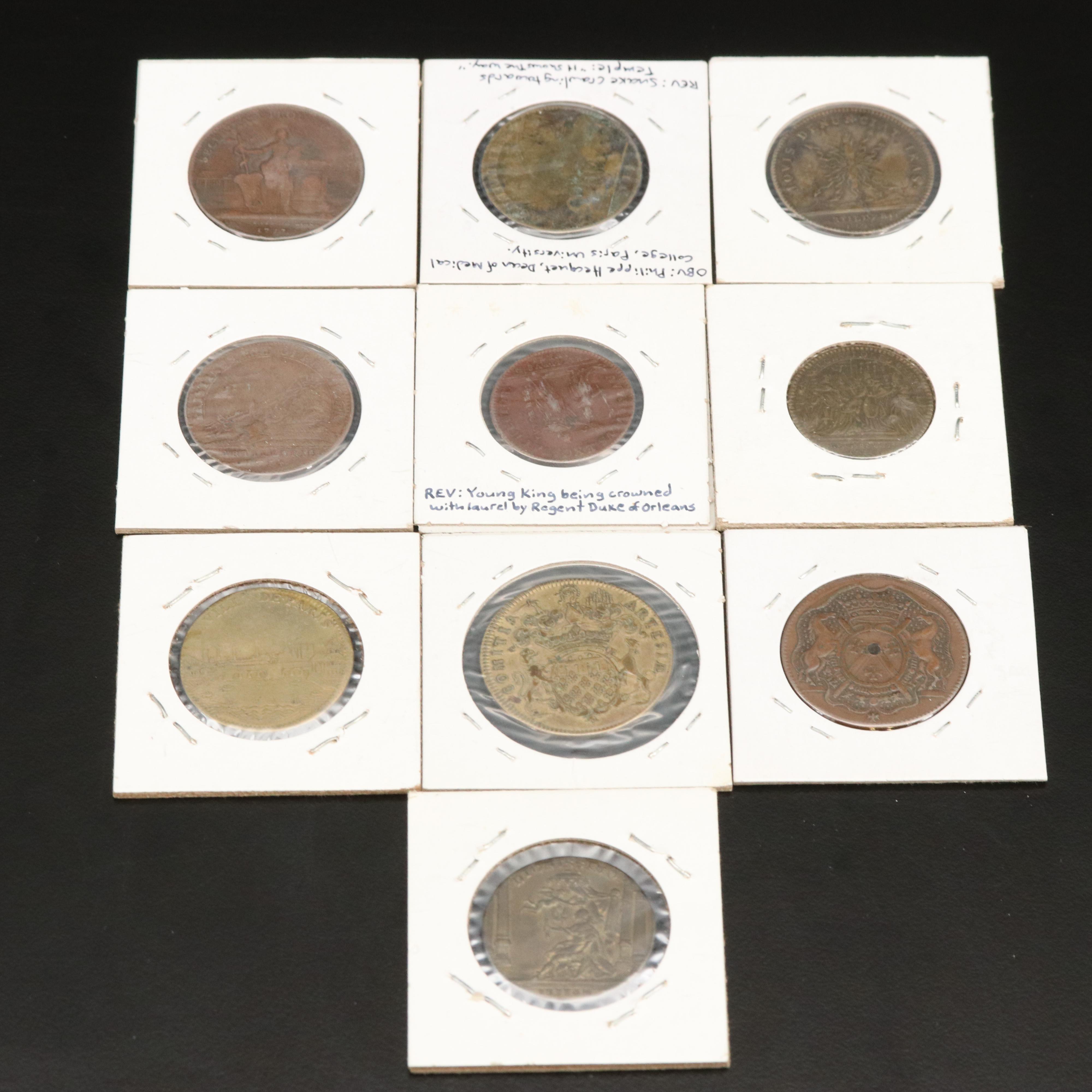 Collection of Ten 17th and 18th Century French Jetons | EBTH