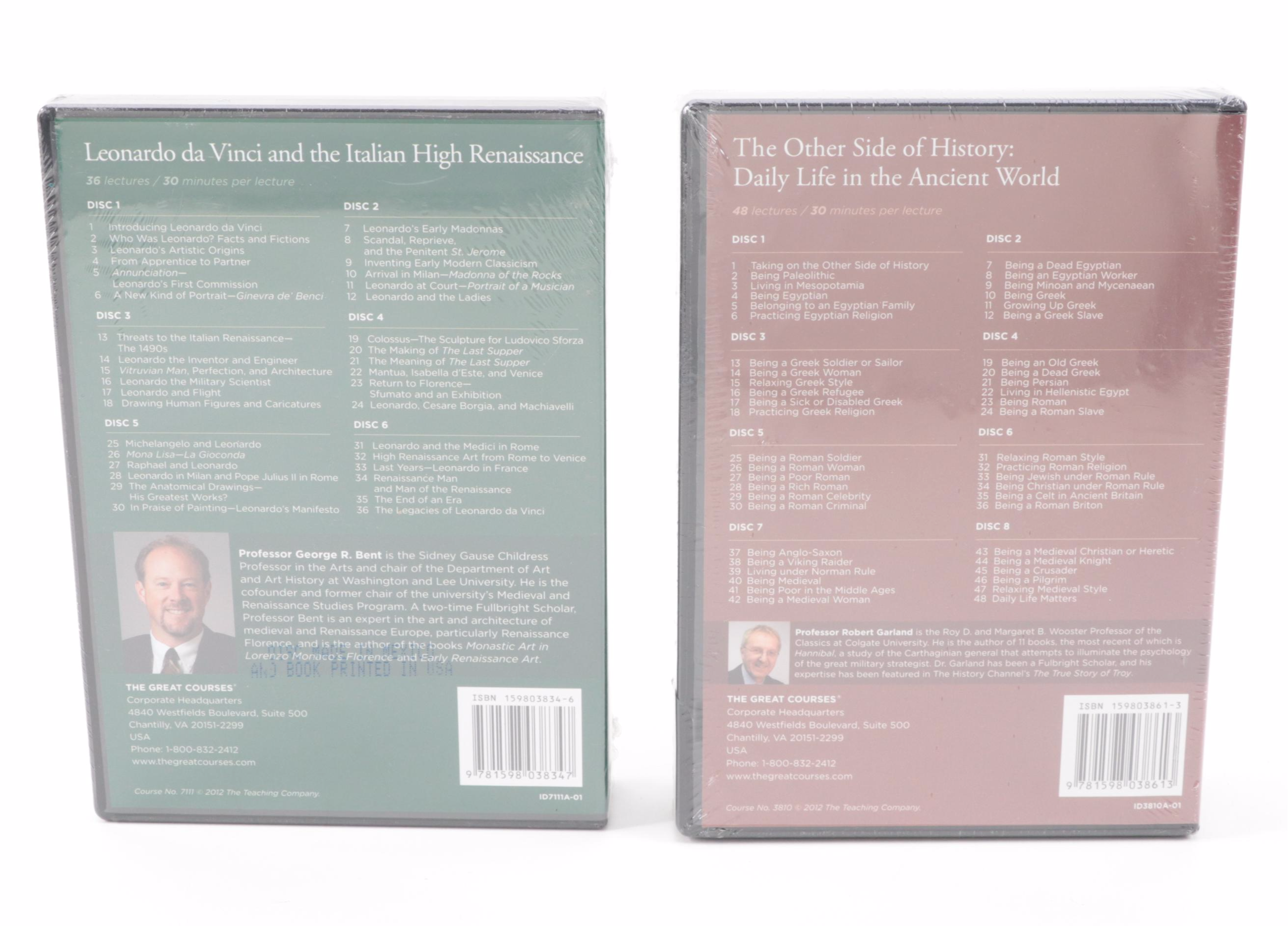 The Great Courses History and Fine Art DVD Sets with Guide Books | EBTH