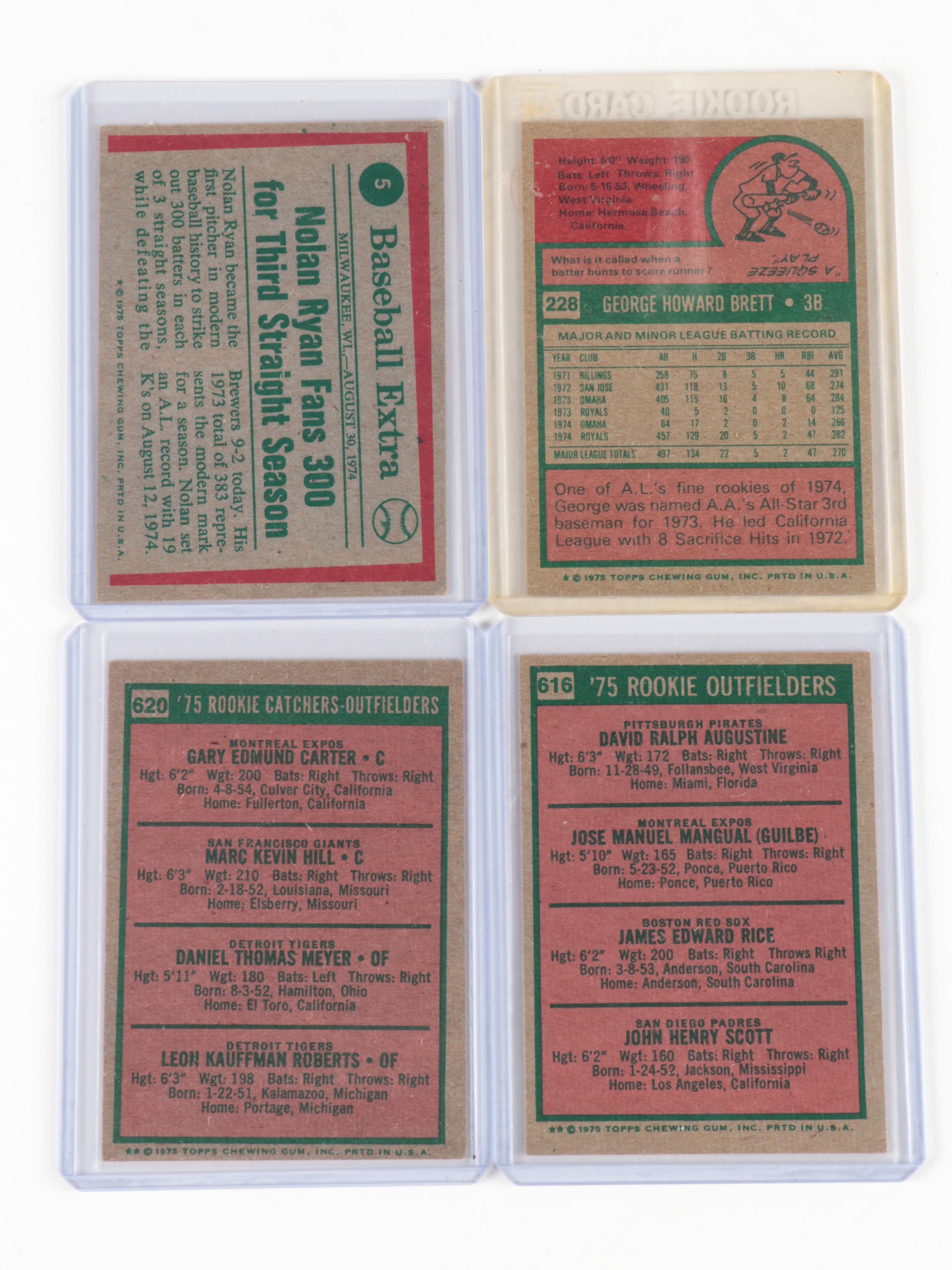 1975 Topps Baseball Cards Complete Set with Brett, Yount, Ryan, Carter ...