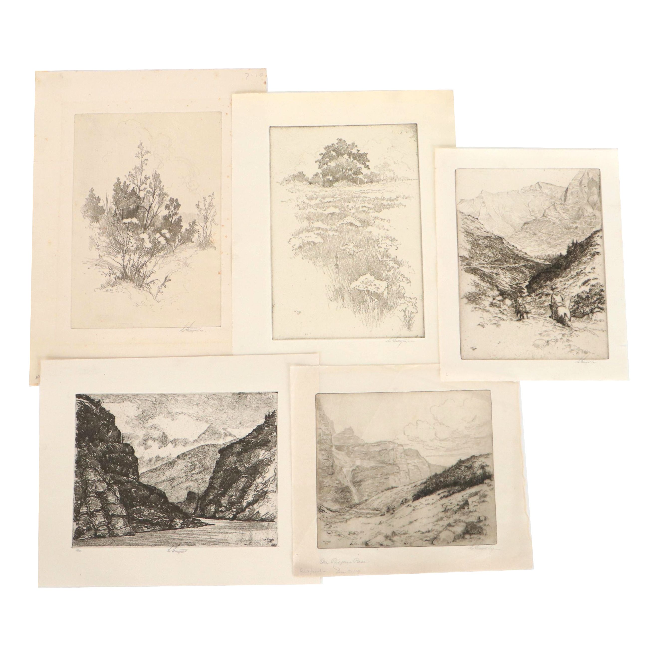 Lee Sturges Landscape Etchings, Early 20th Century | EBTH