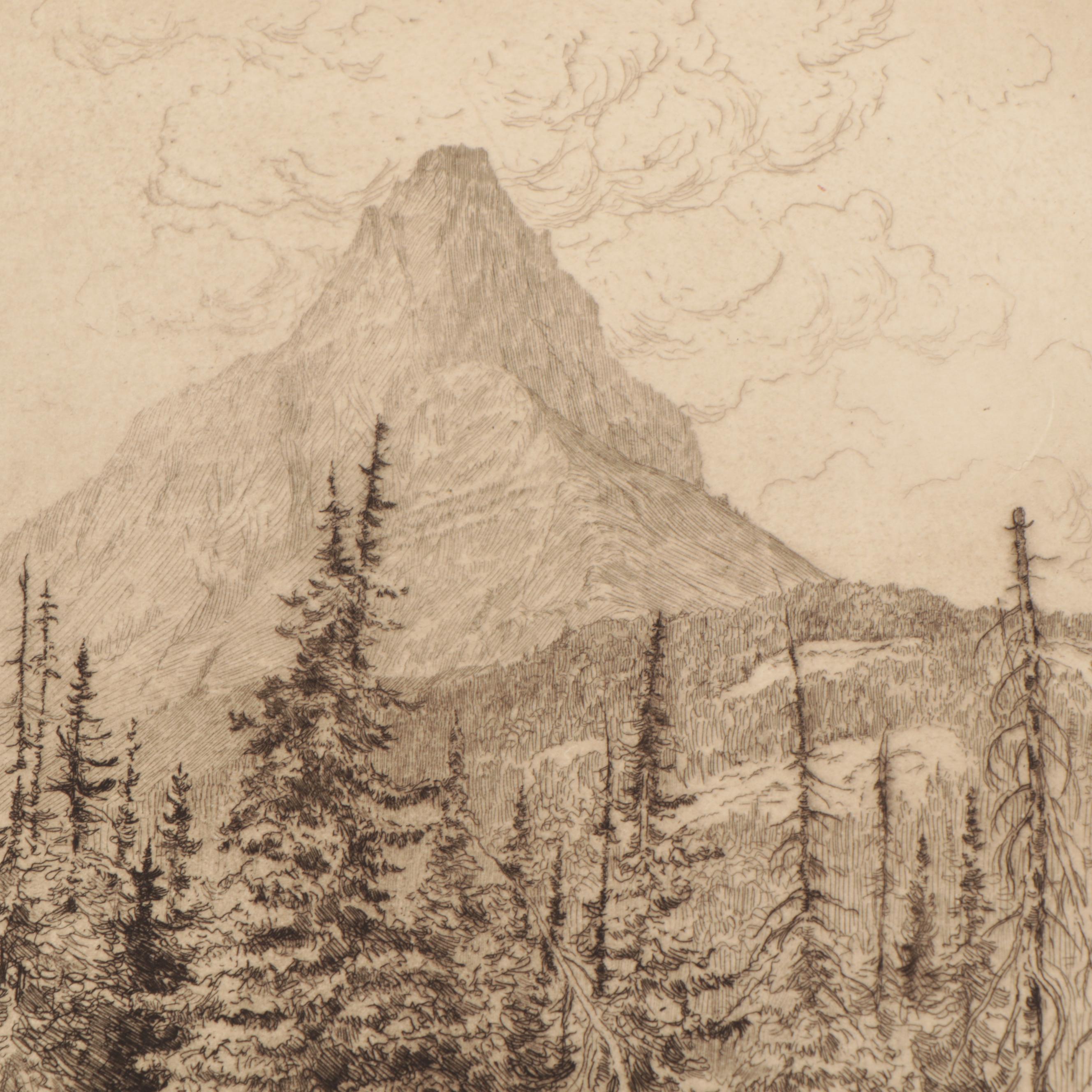 Lee Sturges Mountain Landscape Etchings, Circa 1920 | EBTH