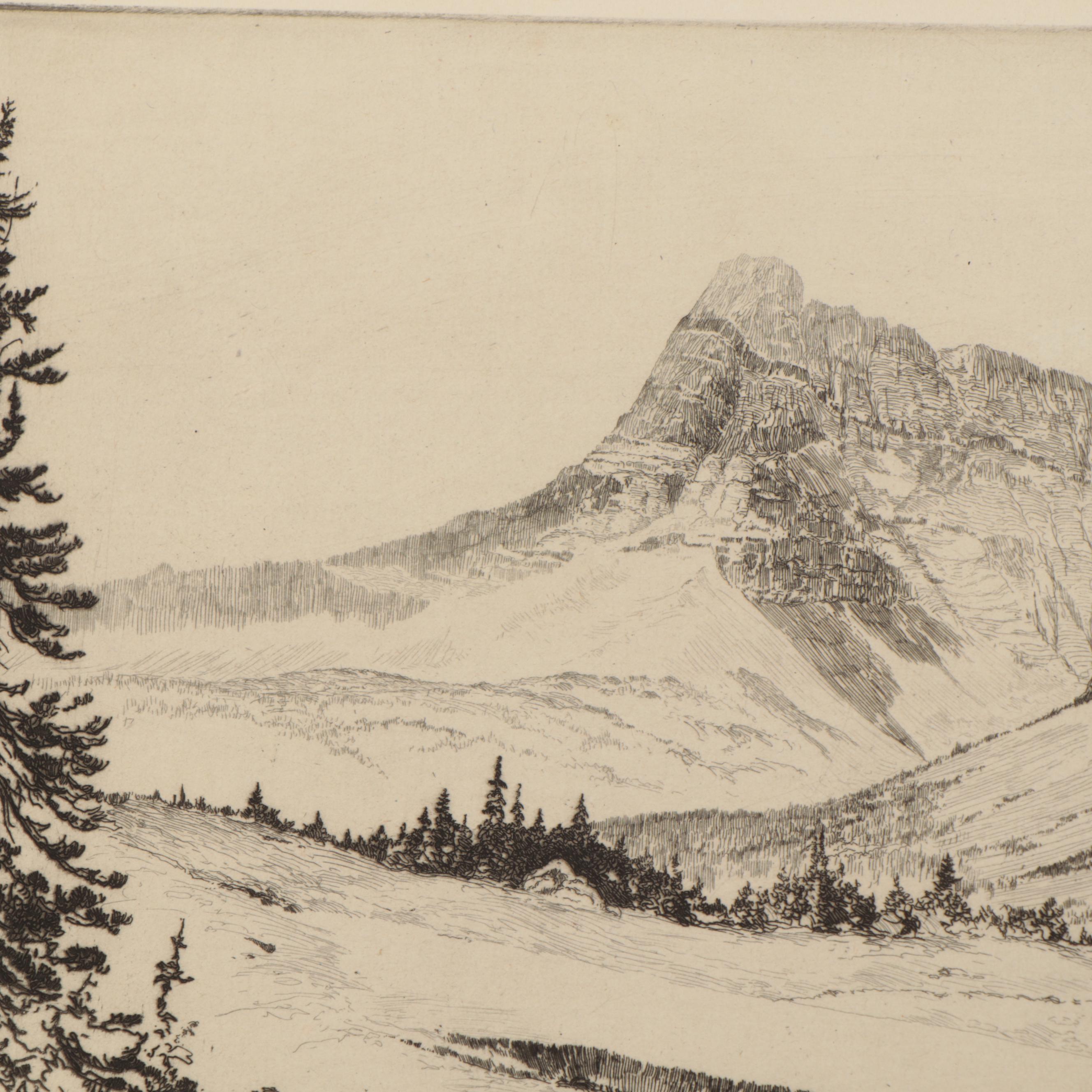 Lee Sturges Mountain Landscape Etchings, Circa 1920 | EBTH
