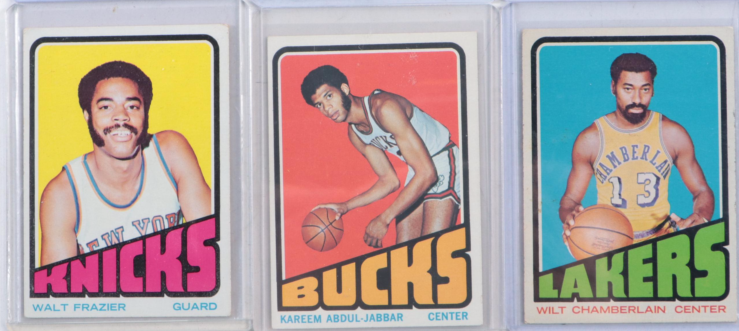 1972 Topps Basketball Cards With Chamberlain, Abdul-Jabbar, Robertson ...