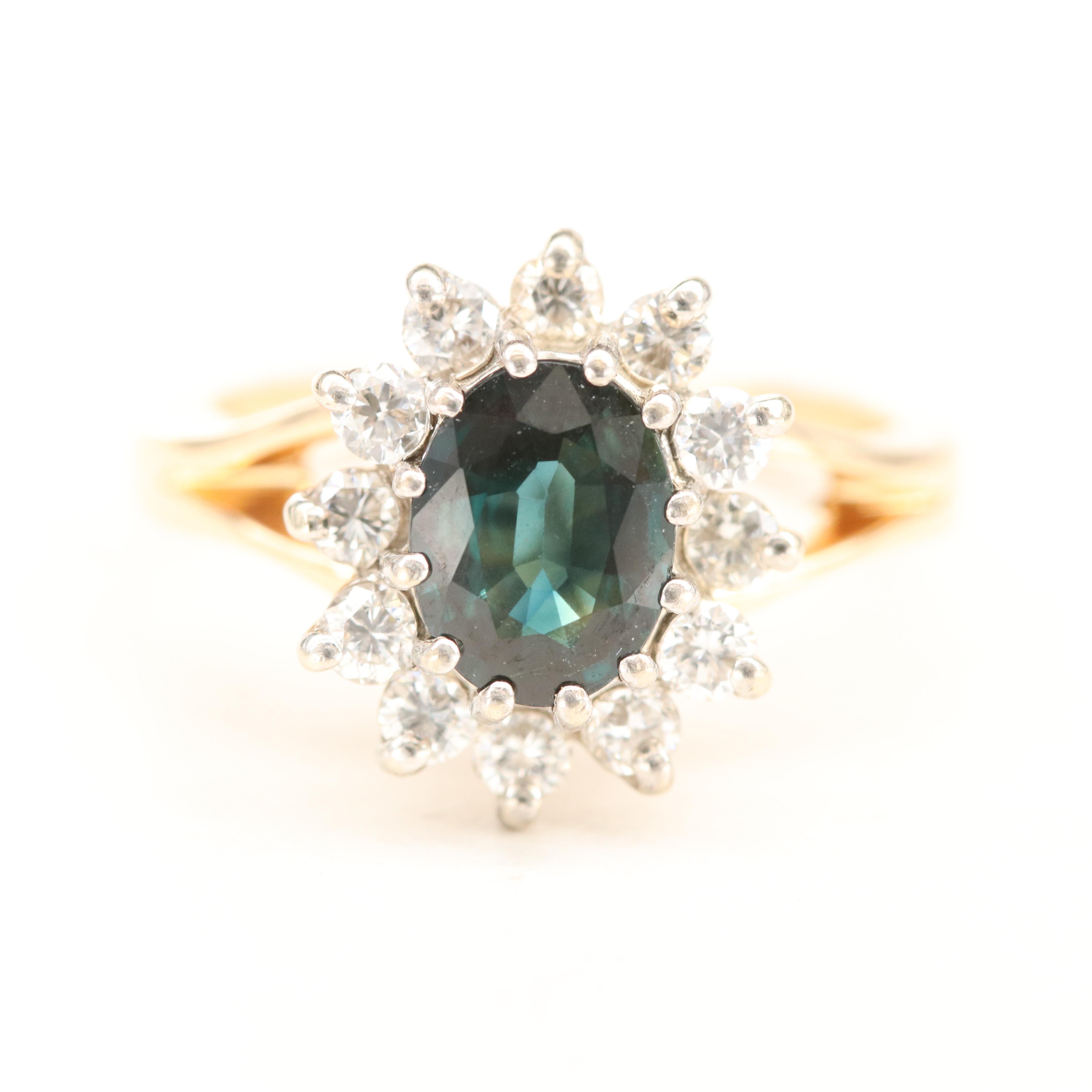 14K Sapphire and Diamond Ring | EBTH