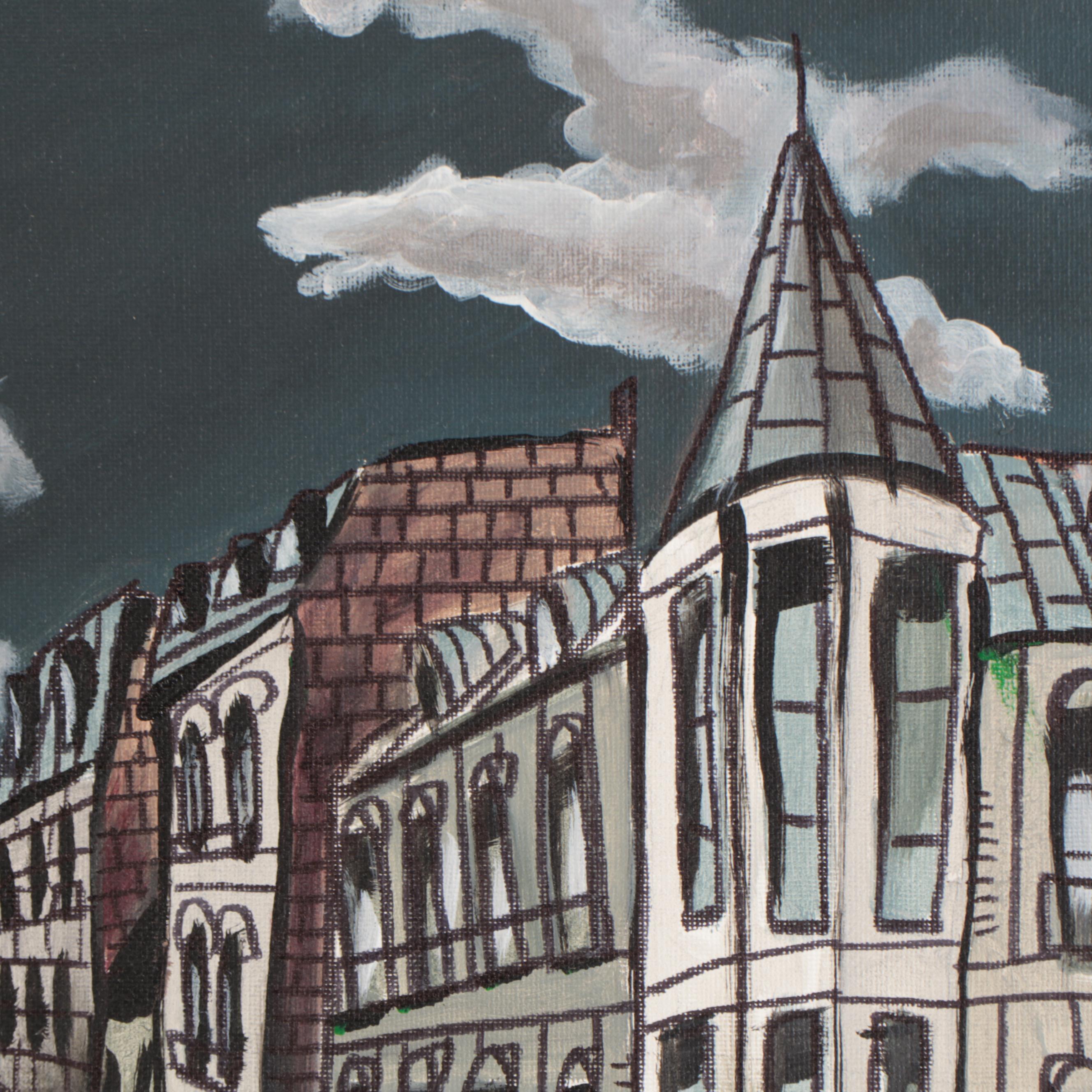 Aaron Wooten Acrylic and Ink Painting "Lincoln Park," 2018 | EBTH