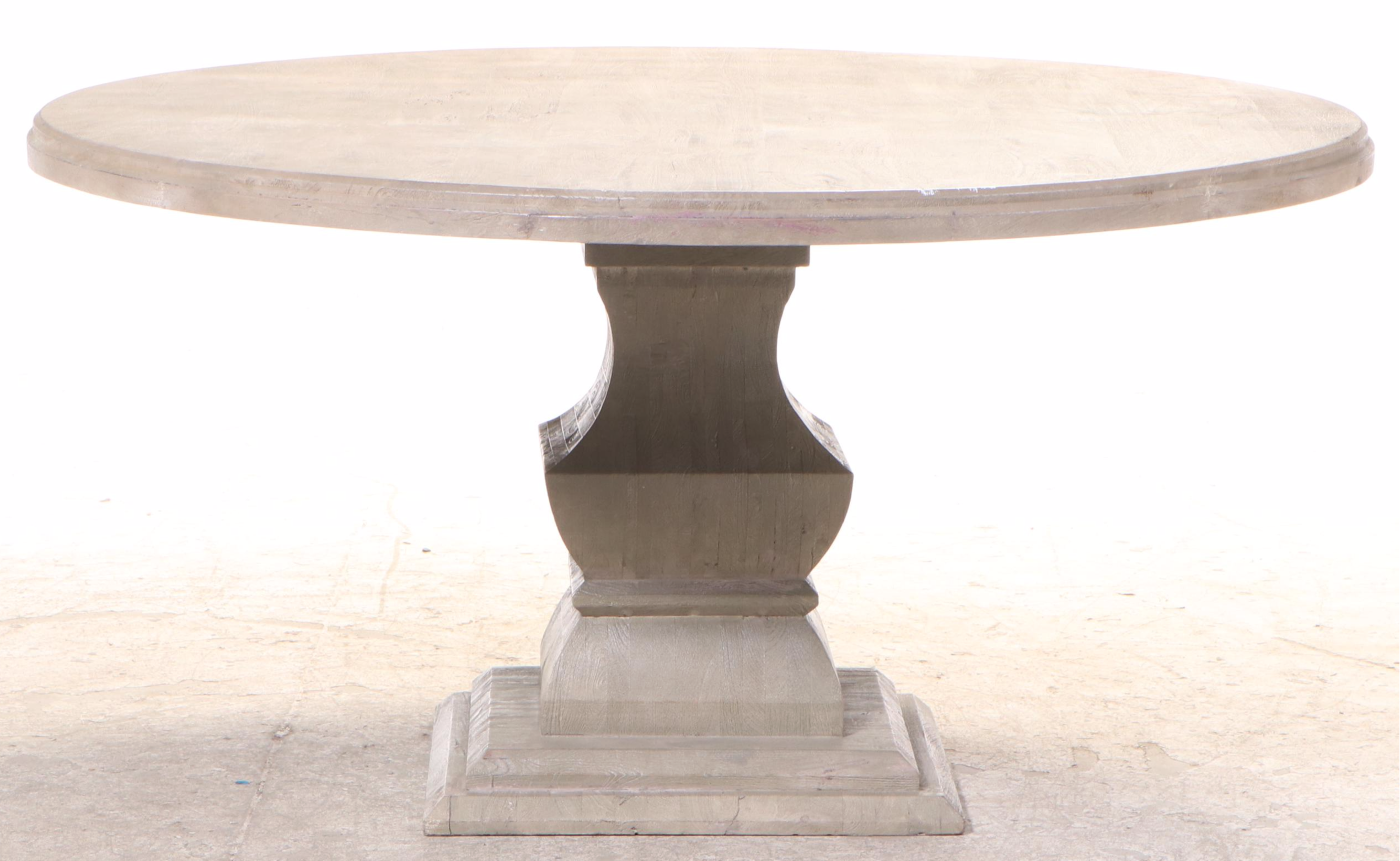 Ballard Designs "Andrews" Mango Wood Pedestal Dining Table | EBTH